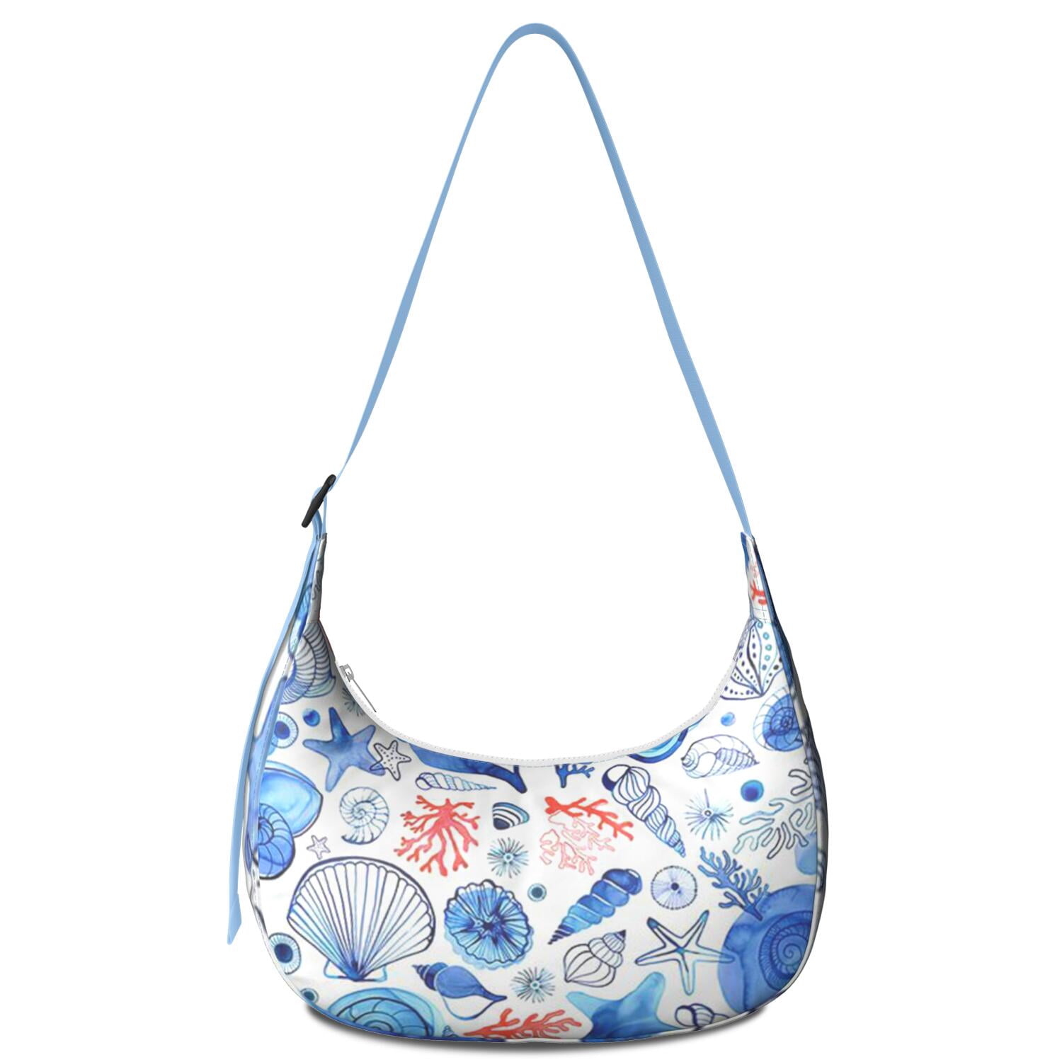 Seashells Seahorse Crossbody Bag, Starfish Ocean Creatures Anchor ...
