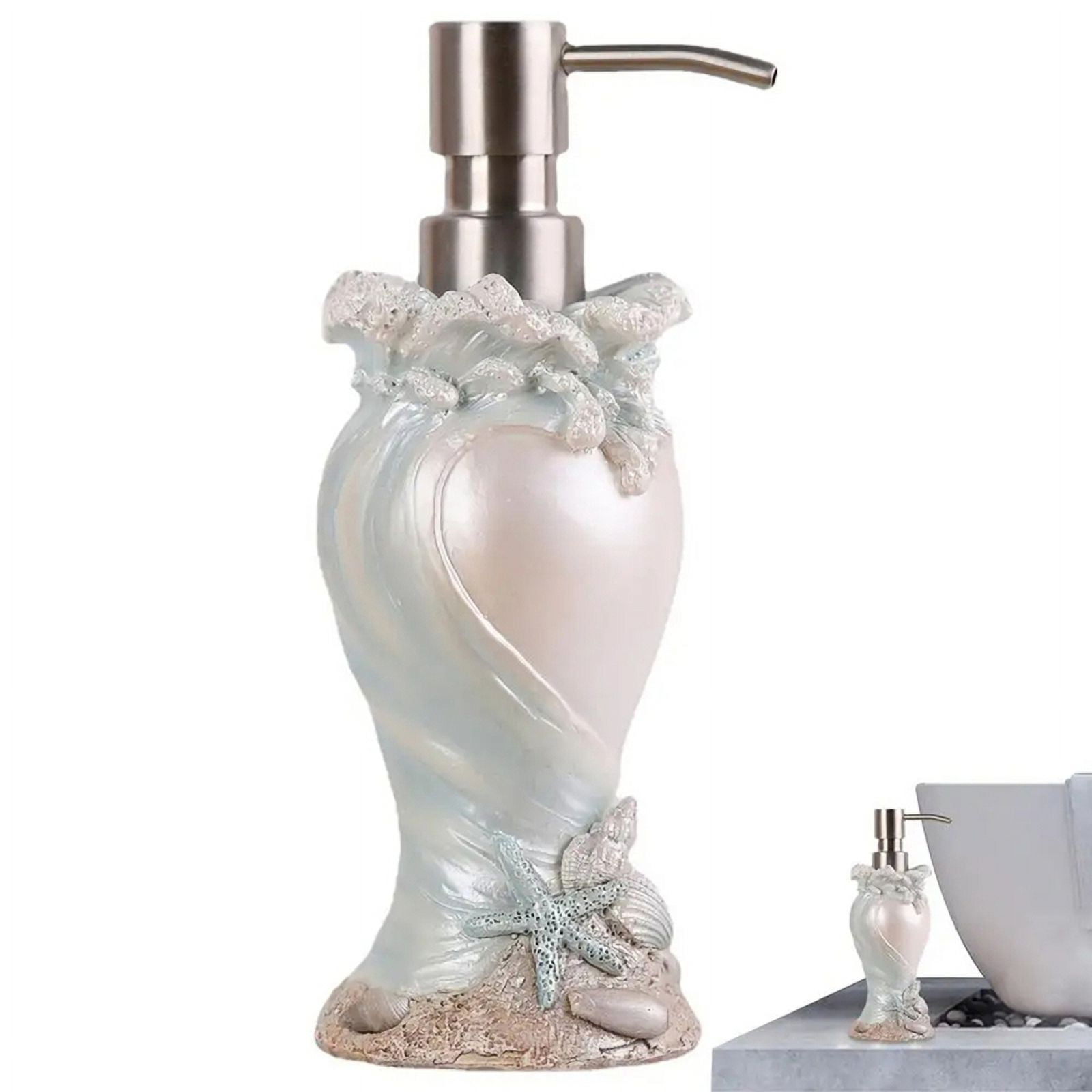 Seashells Soap Dispenser 6.7oz Seashells Design Soap Dispenser Soap ...