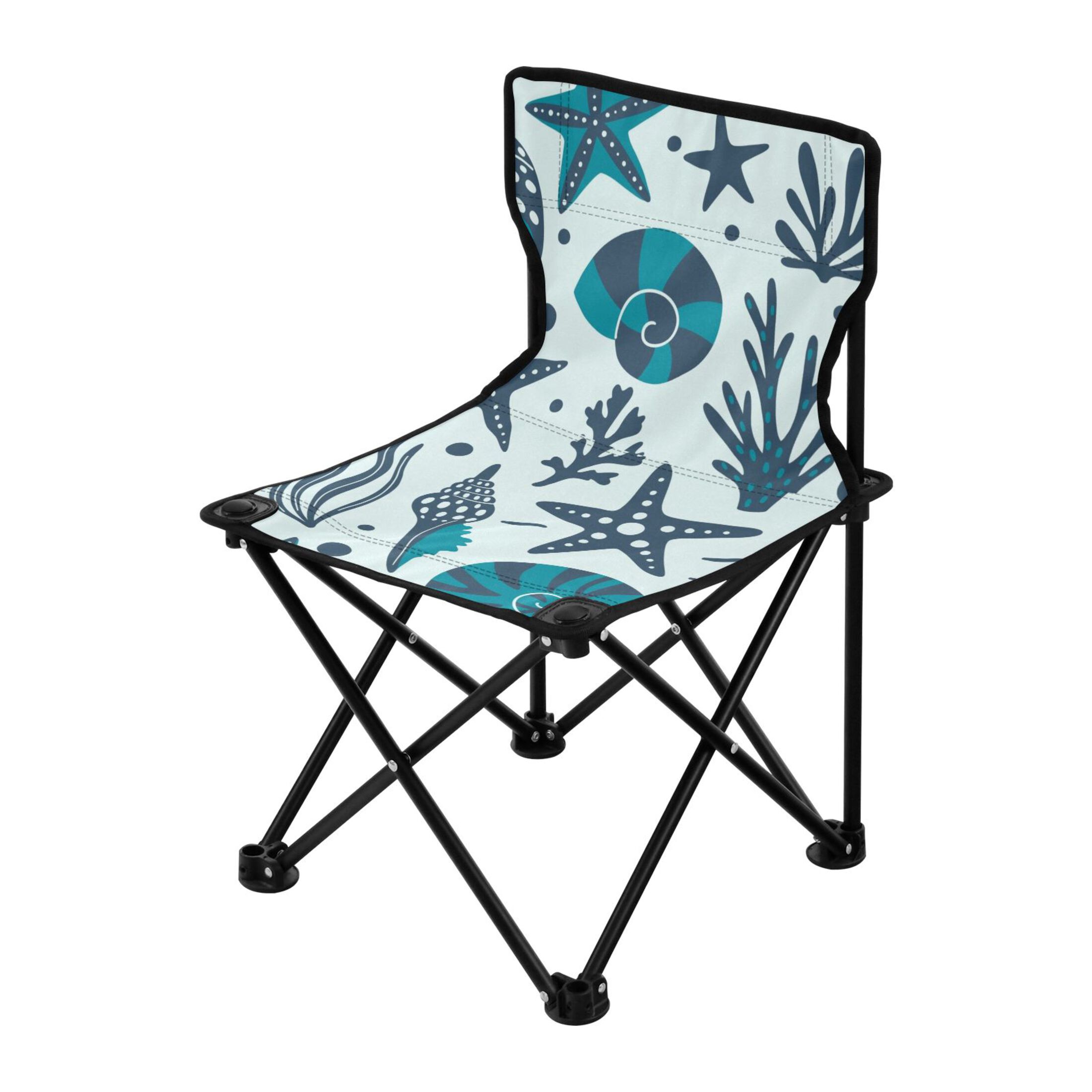 Seashells Starfish Corals Seaweeds Portable Camping Chair Outdoor ...