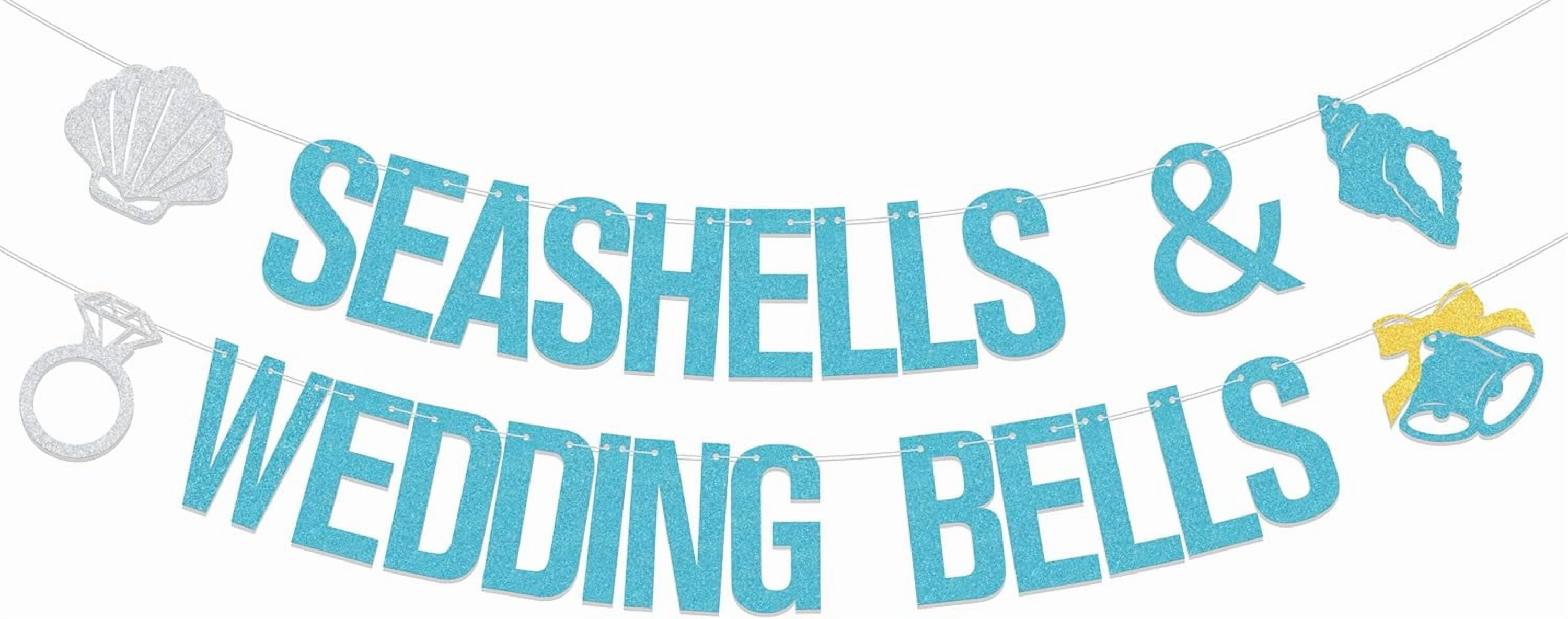 Seashells & Wedding Bells Banner - Beach Wedding Decor - Coastal ...