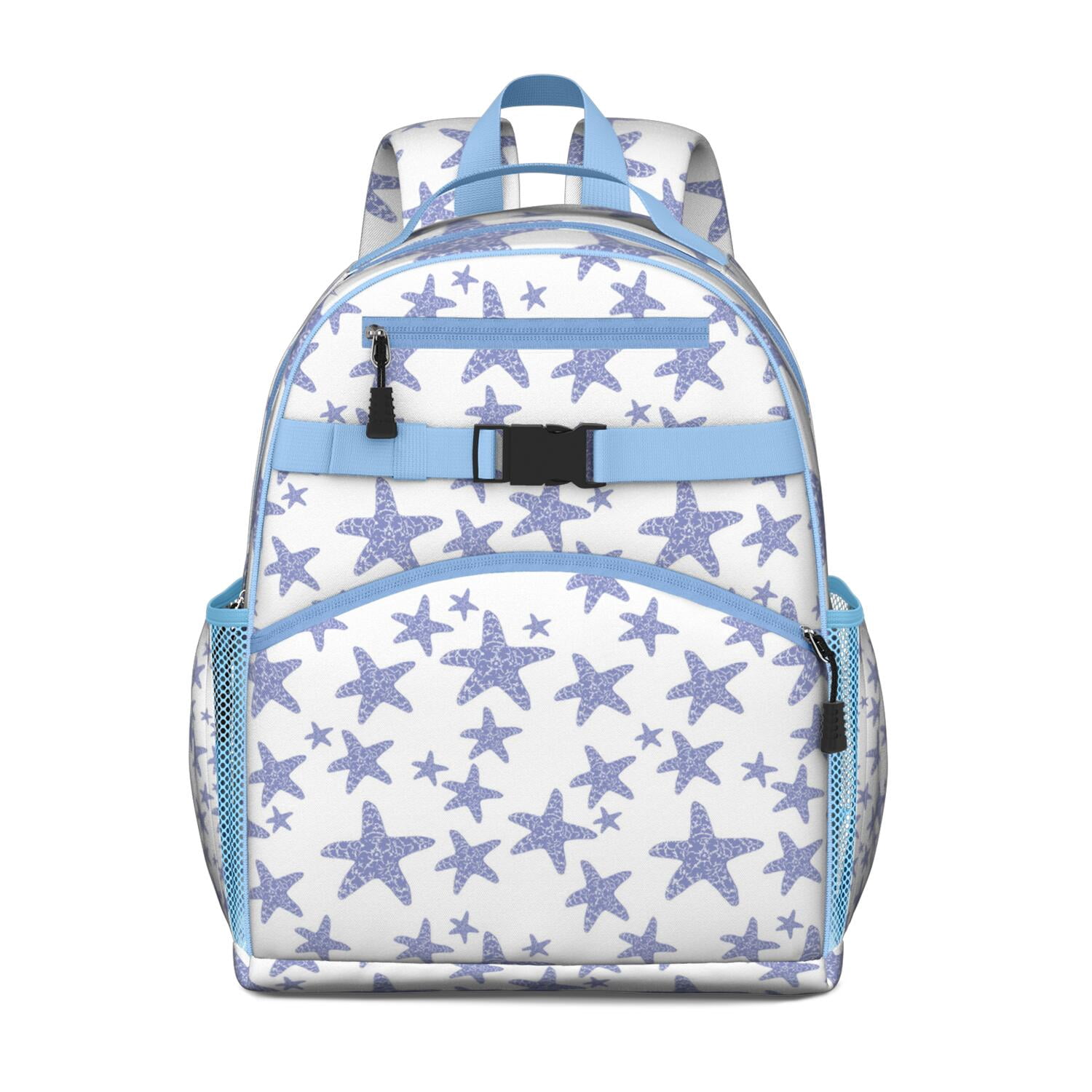 Seashells and Starfish Students Backpack with Seahorse, Fish, Tropical ...