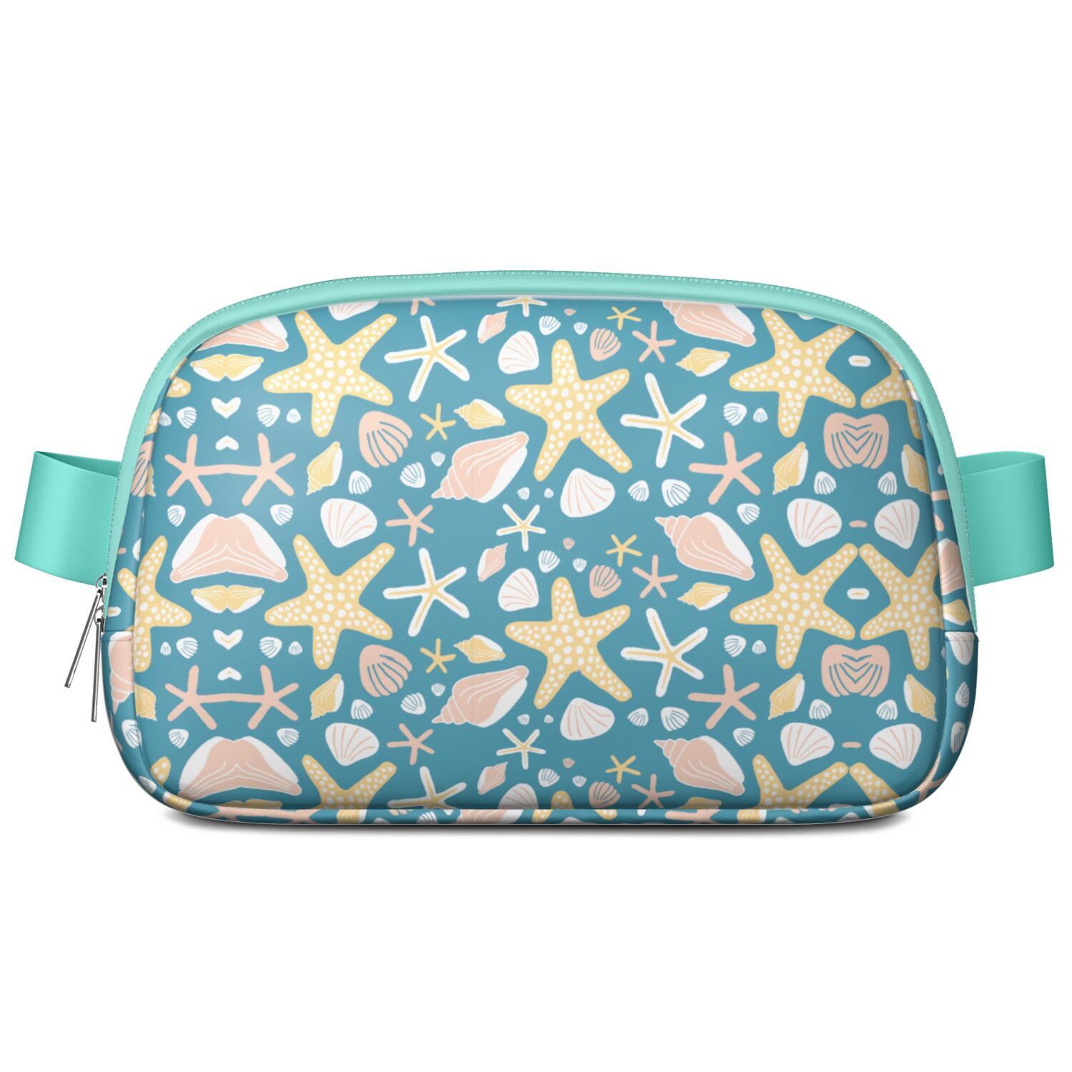 Seaside Anchor Fanny Pack – Marine-Themed Waist Bag with Coral ...
