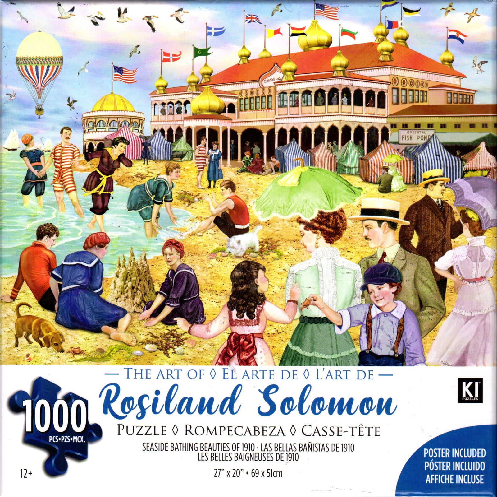 Seaside Bathing Beauties of 1910 1000 Piece Puzzle - Walmart.com