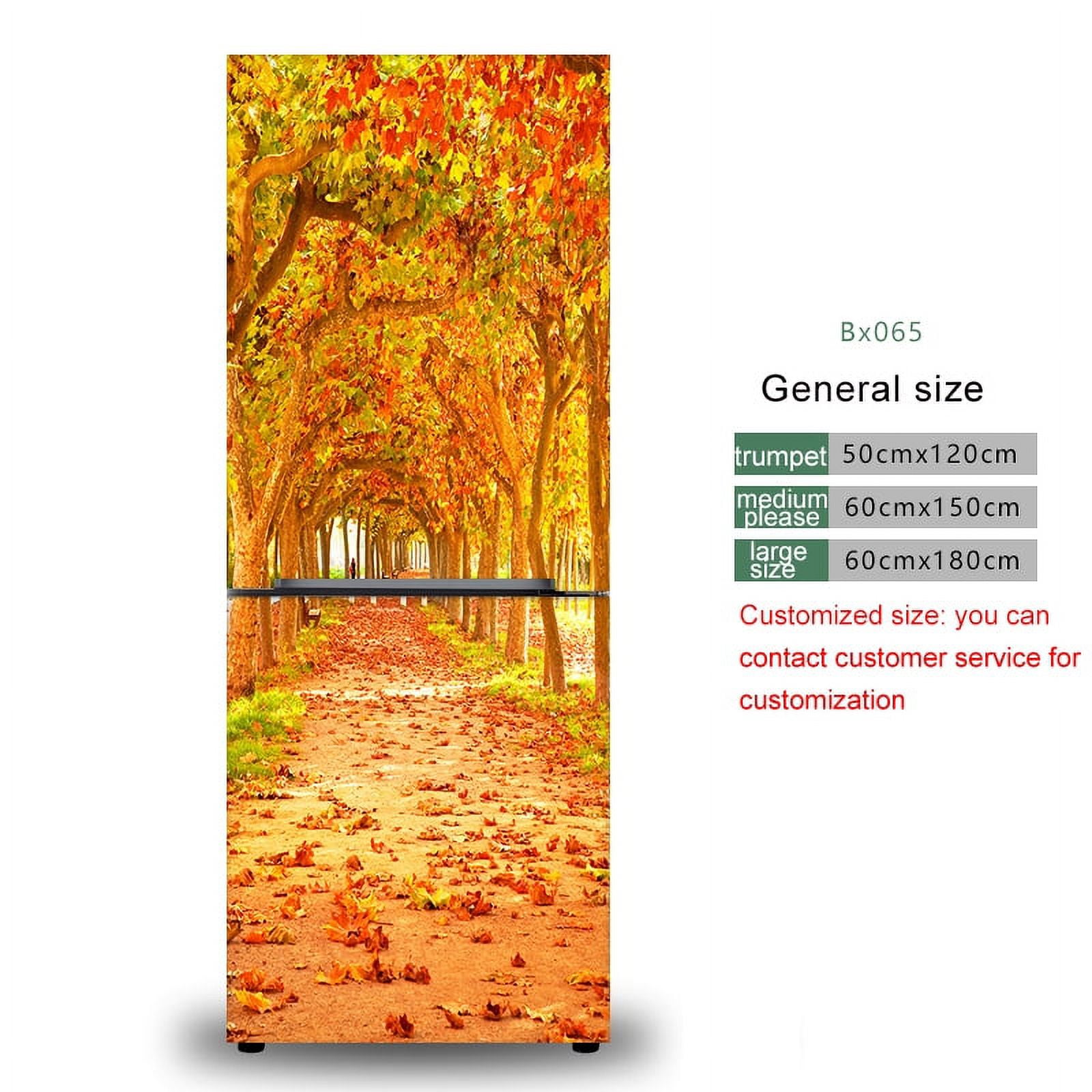 Seaside Beach Fridge Sticker Door Cover Scenery Refrigerator Wallpaper ...