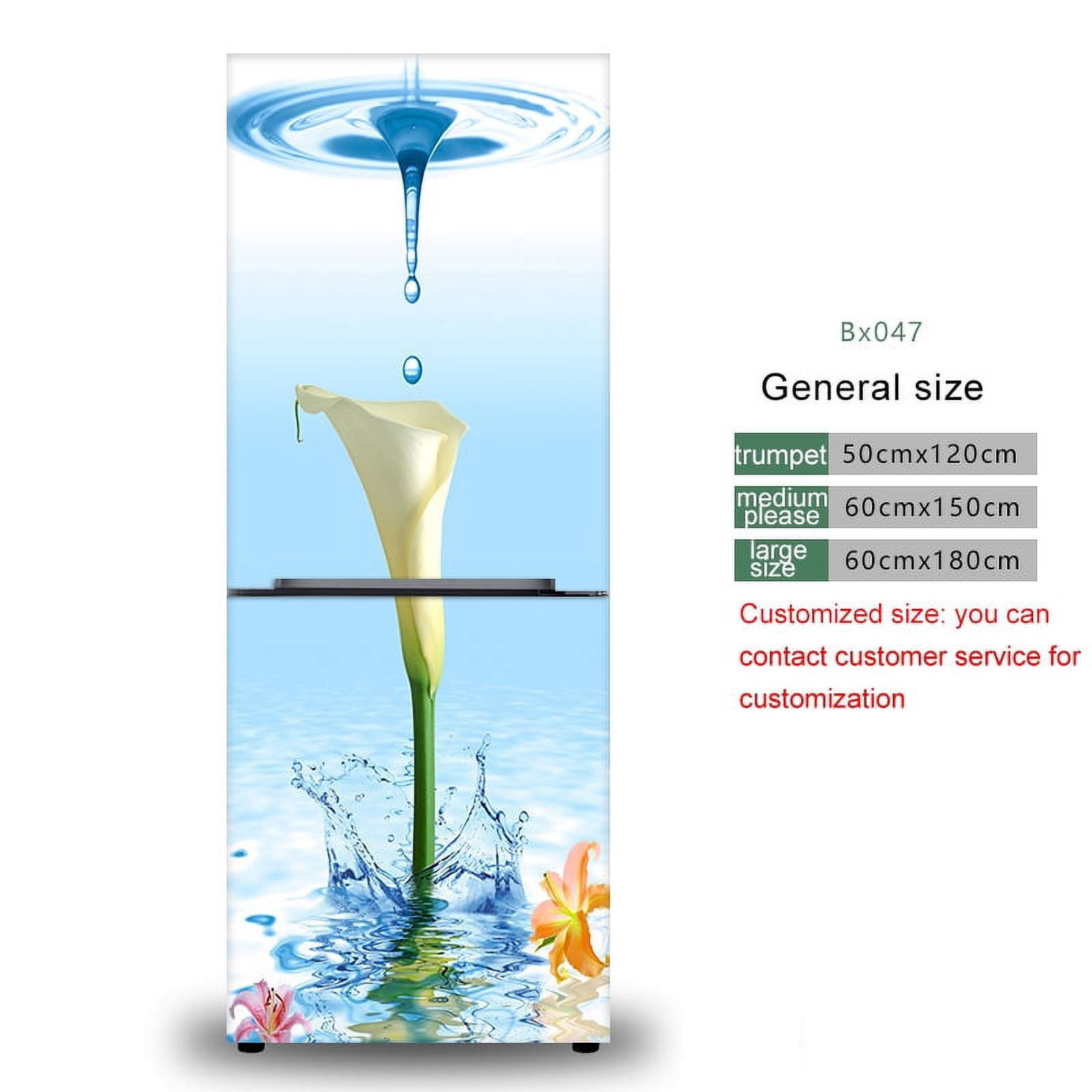 Seaside Beach Fridge Sticker Door Cover Scenery Refrigerator Wallpaper ...