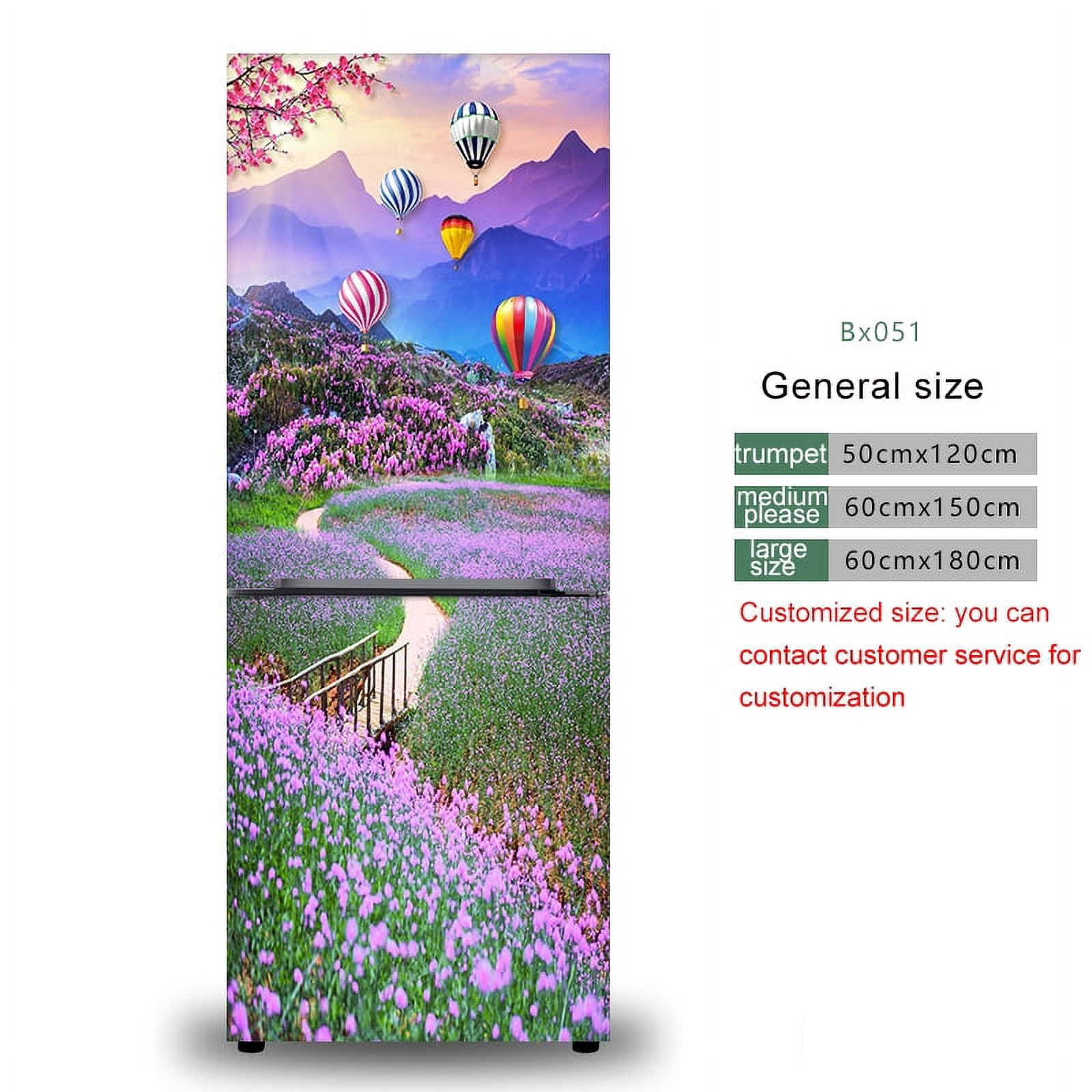 Seaside Beach Fridge Sticker Door Cover Scenery Refrigerator Wallpaper ...