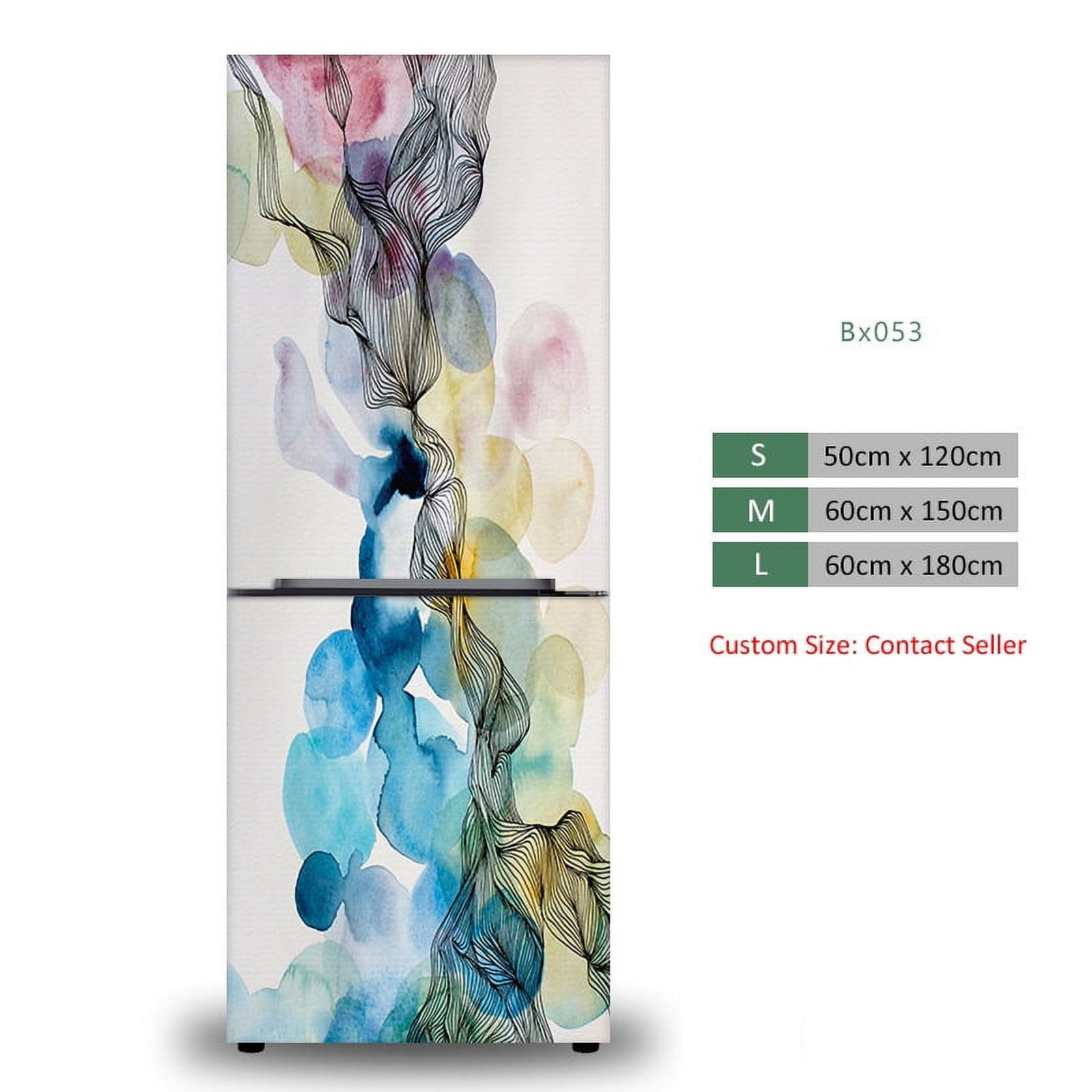 Seaside Beach Fridge Sticker Full Door Cover Self Adhesive Forest ...