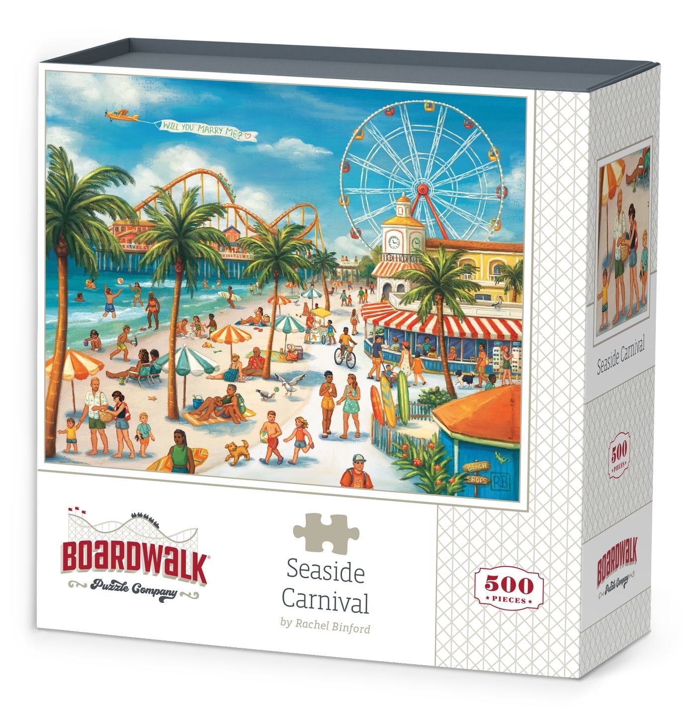 Seaside Carnival - 500 Piece Boardwalk Jigsaw Puzzle - Walmart.com