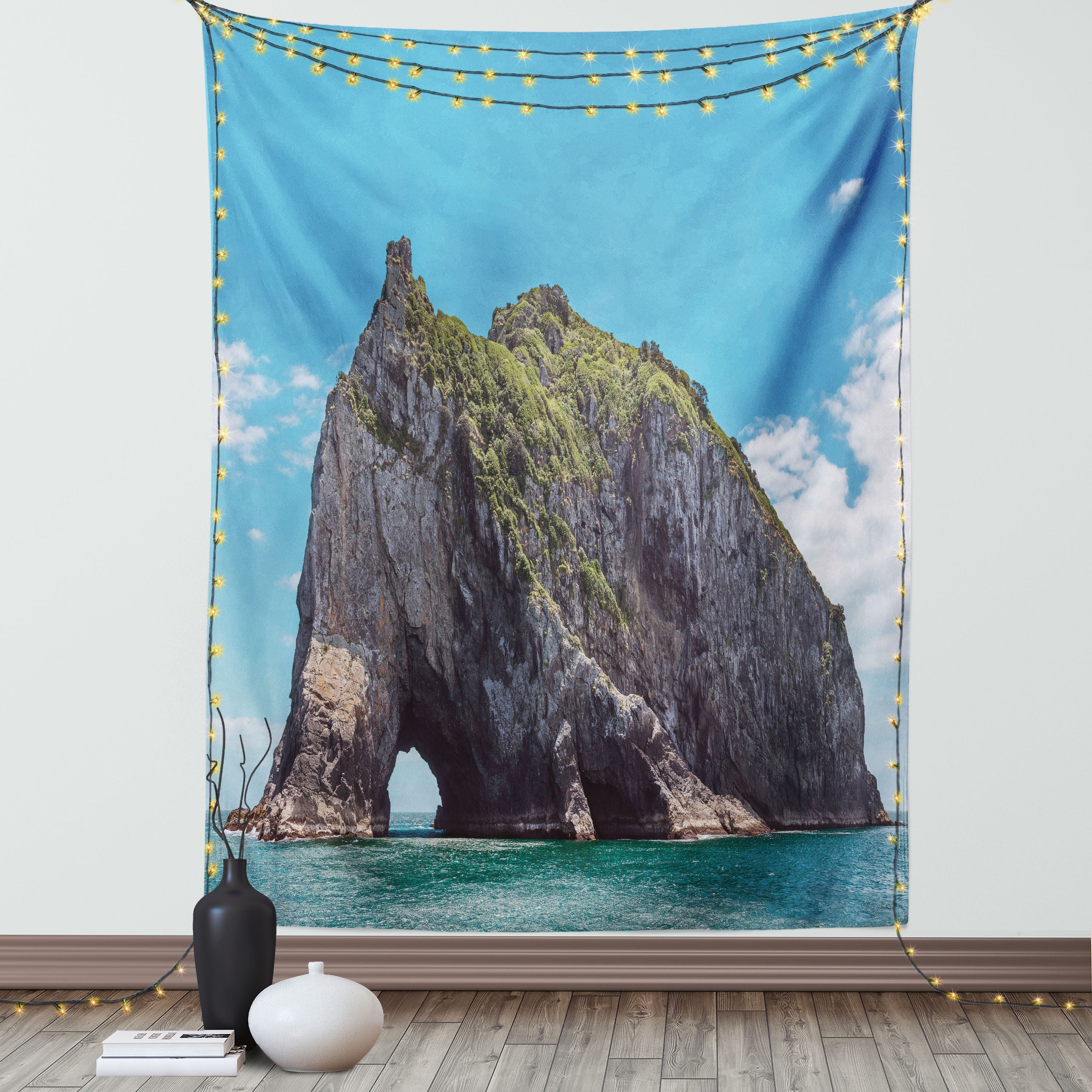 Seaside Decor Wall Hanging Tapestry, Famous Elephant Shape Rock with ...