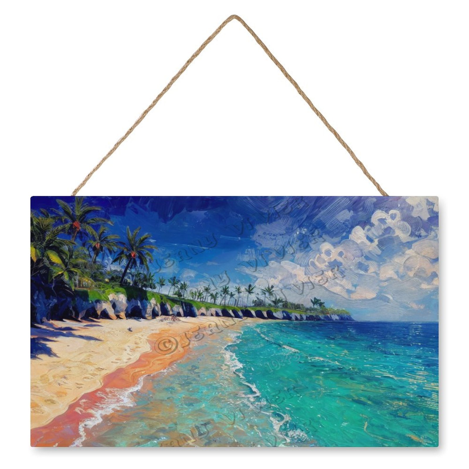 Seaside Decorative Wood Hanging Wood Plaque, Rustic Door Sign, Wall ...