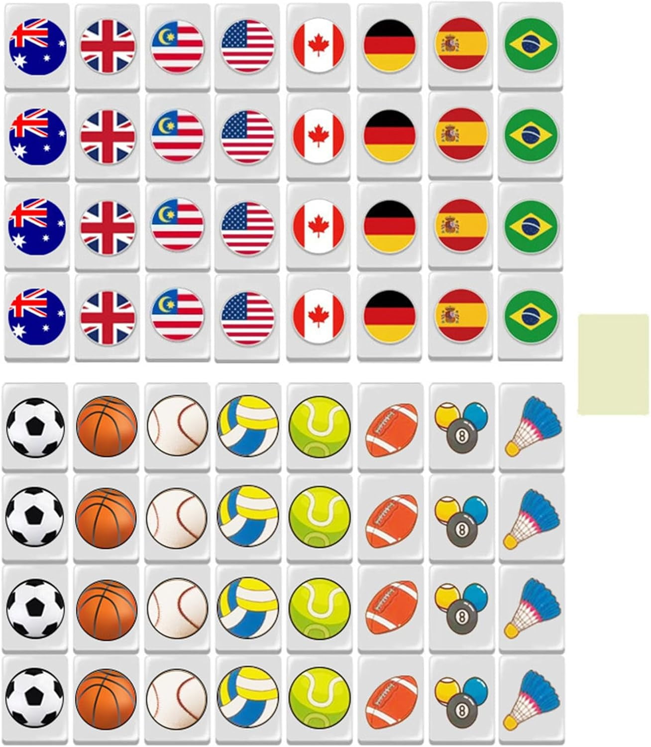 Seaside Escape Game Blocks, Family Party Games Mahjong Tiles Set ...