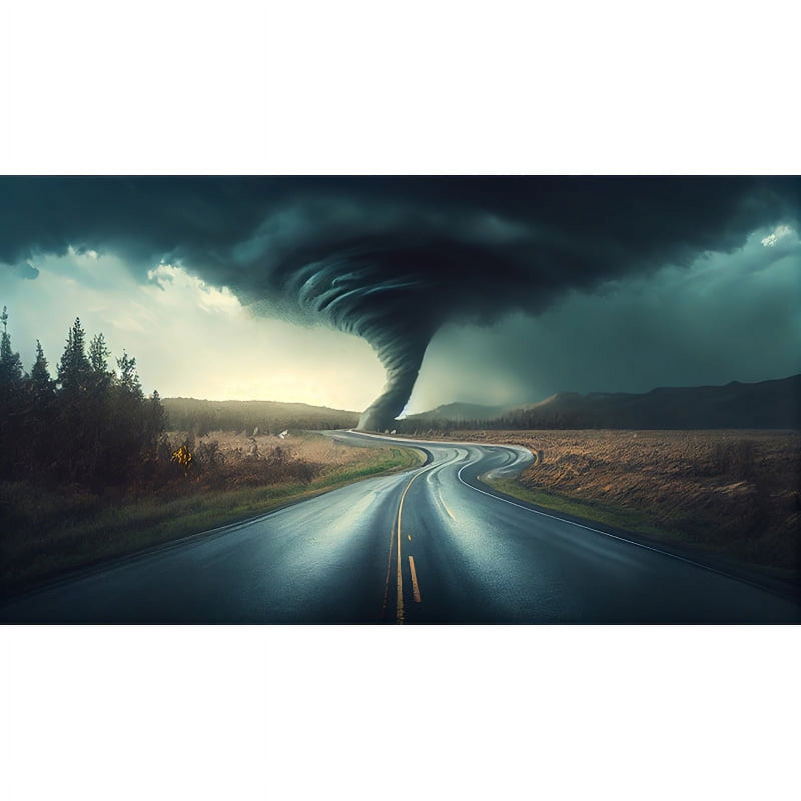 Seaside Graffiti Snowy Mountains Photography Background Tornado Clouds ...