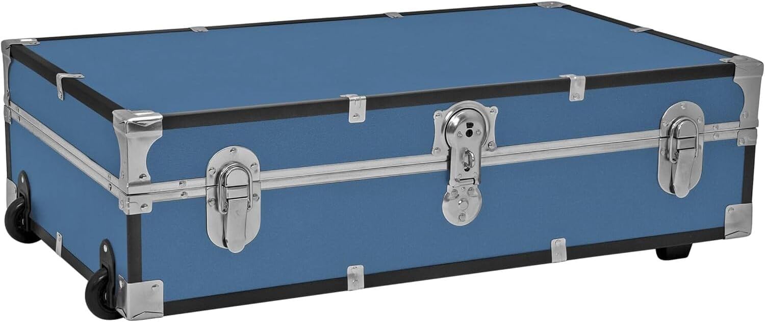 Seaside Heavy Duty 31" Under Bed College Storage Trunk with Wheels ...