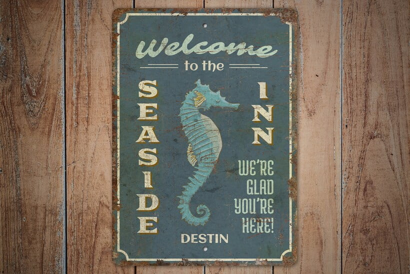 Seaside Inn Sign Seaside Inn Decor Seaside Inn Beach Inn Sign Beach ...