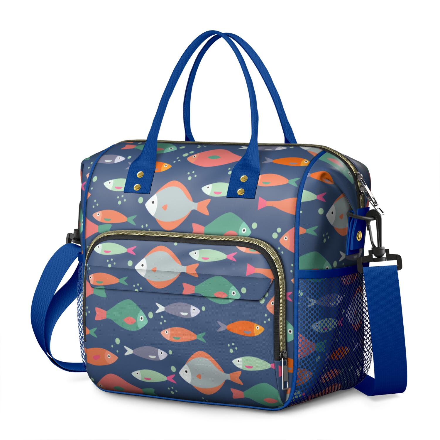 Seaside Marine Creatures Lunch Bag – Large Insulated Leakproof Cooler ...