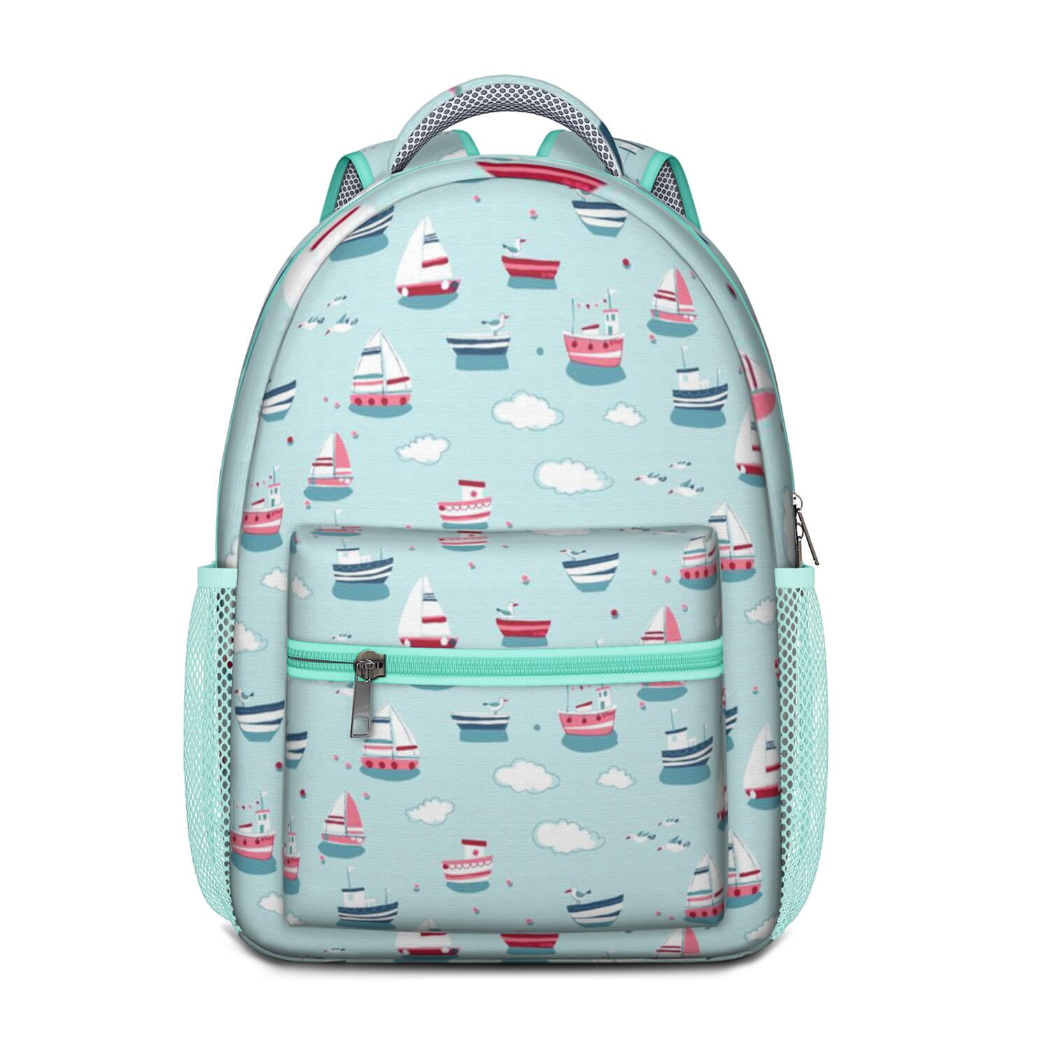 Seaside Nautical Anchor Boat Lunch Bag – Sea Coastal Marine Waves Ocean ...