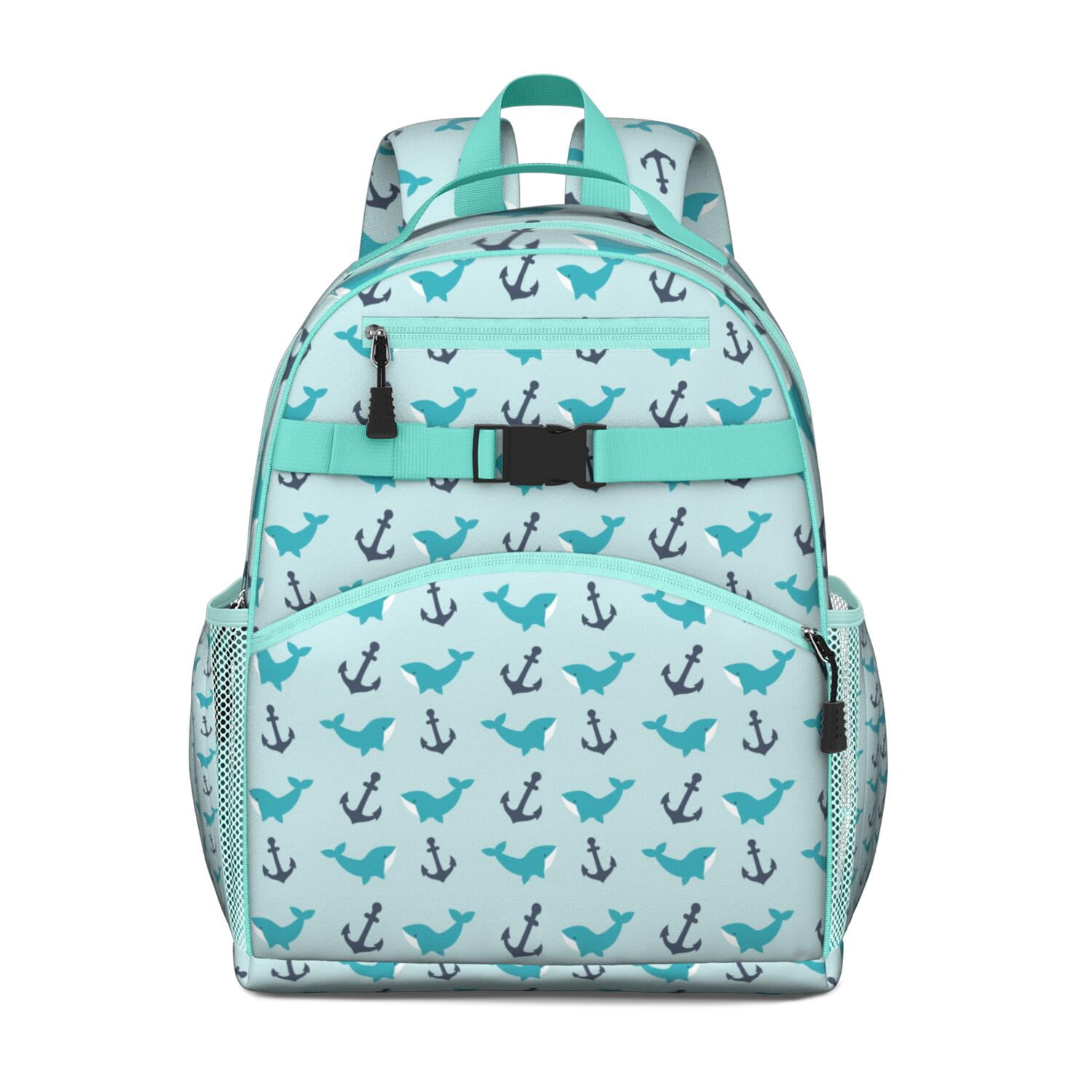 Seaside Nautical Students Backpack with Anchor, Boat, Coastal Marine ...