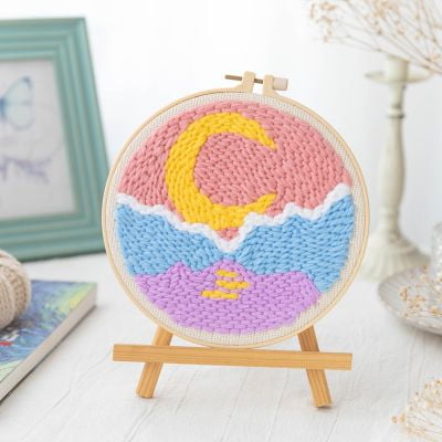 Seaside Punch Needle Kits Adults Beginner, Handcraft DIY Craft Hoop Kit ...