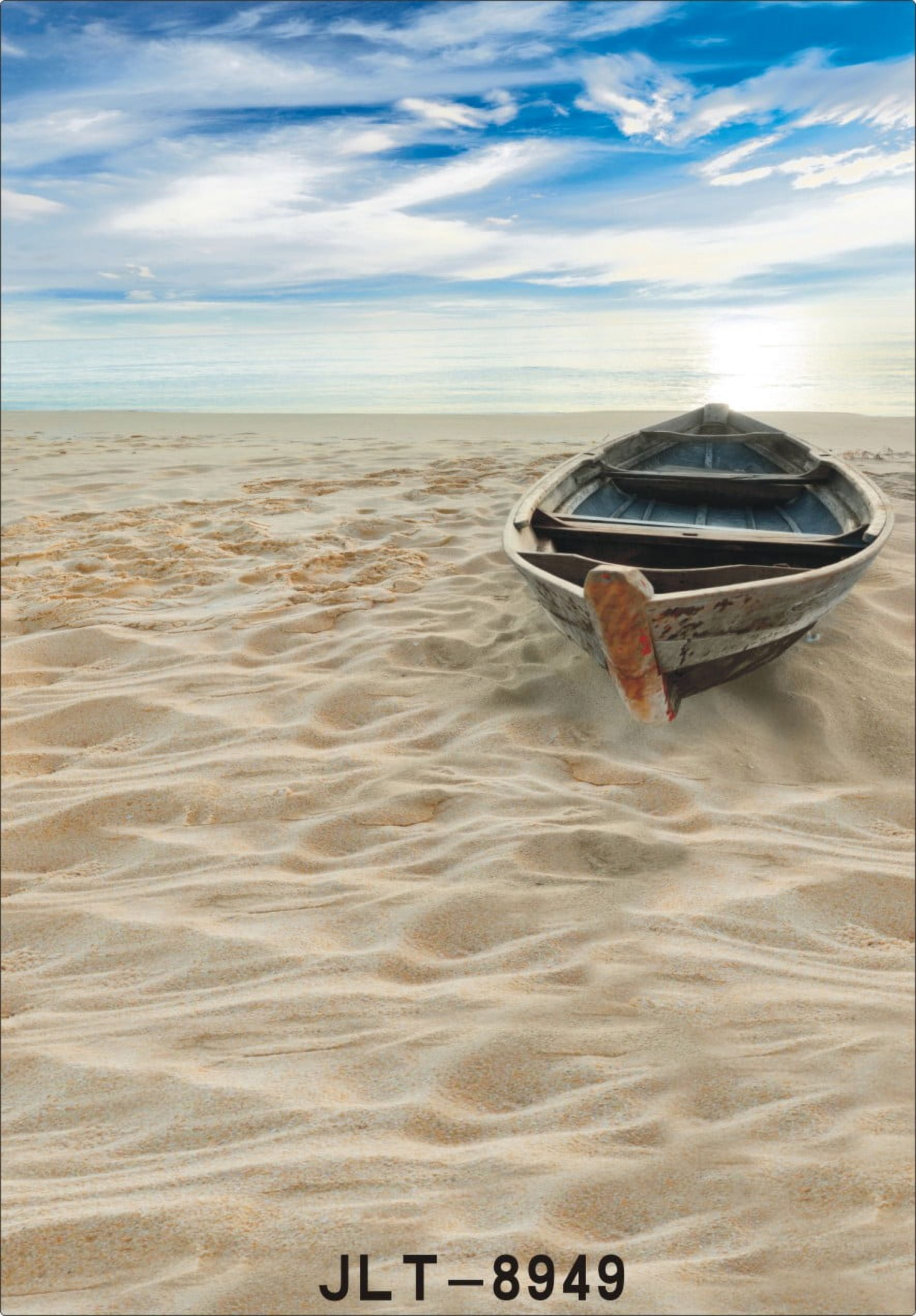 Seaside Sand Beach Old Boat Wedding Children Vinyl Background For Photo ...