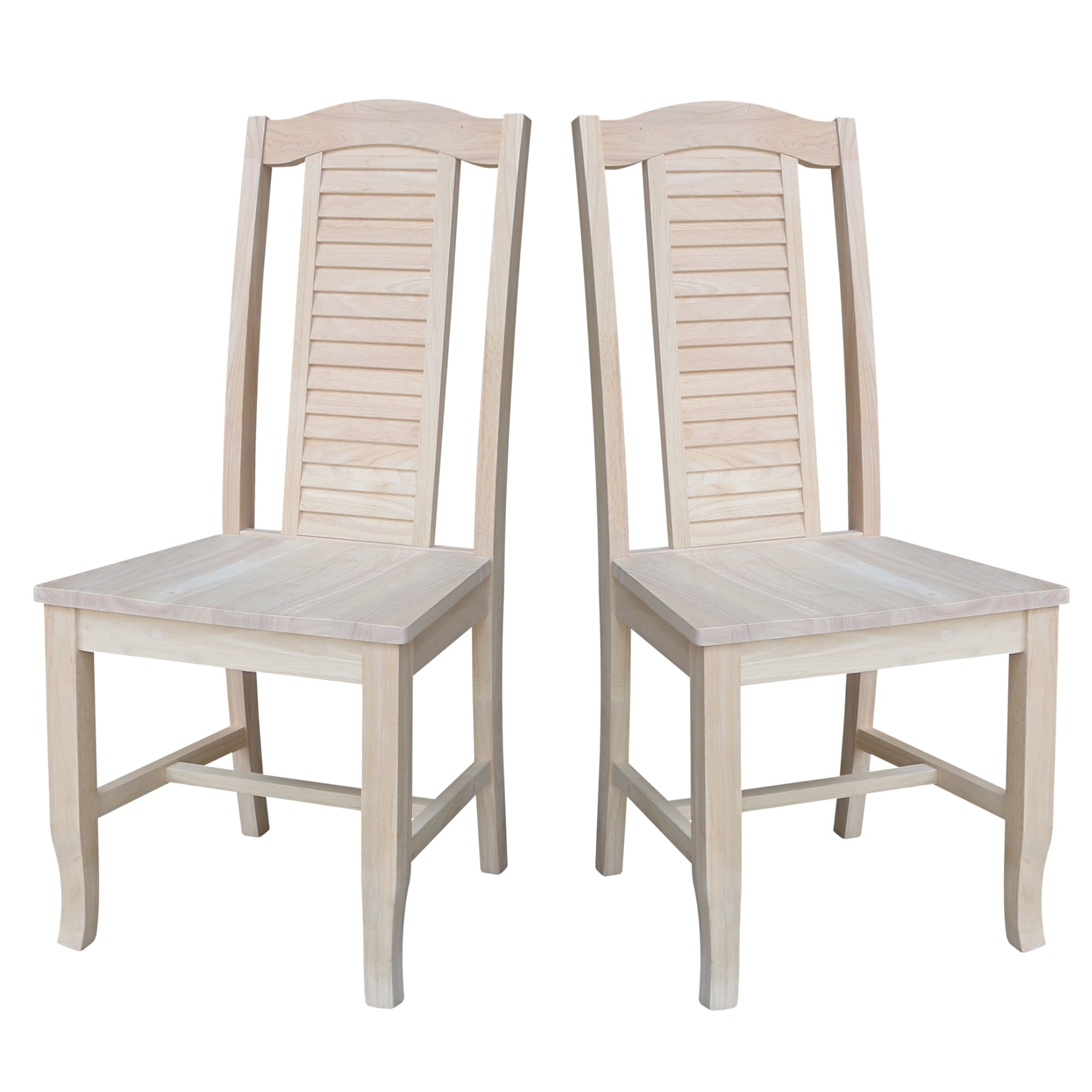 International Concepts Seaside Solid Wood Chairs - Set of 2 ...