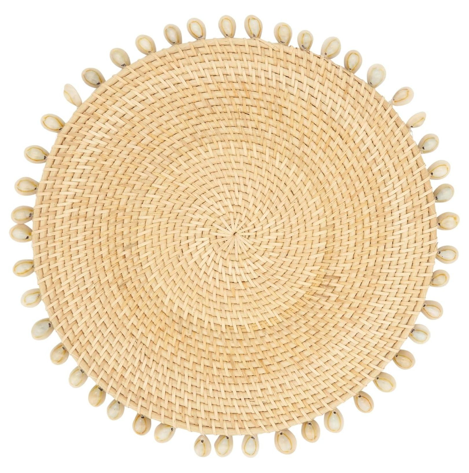 Seaside Splendor Shell Rattan Placemat (Set of 4) - Walmart.com