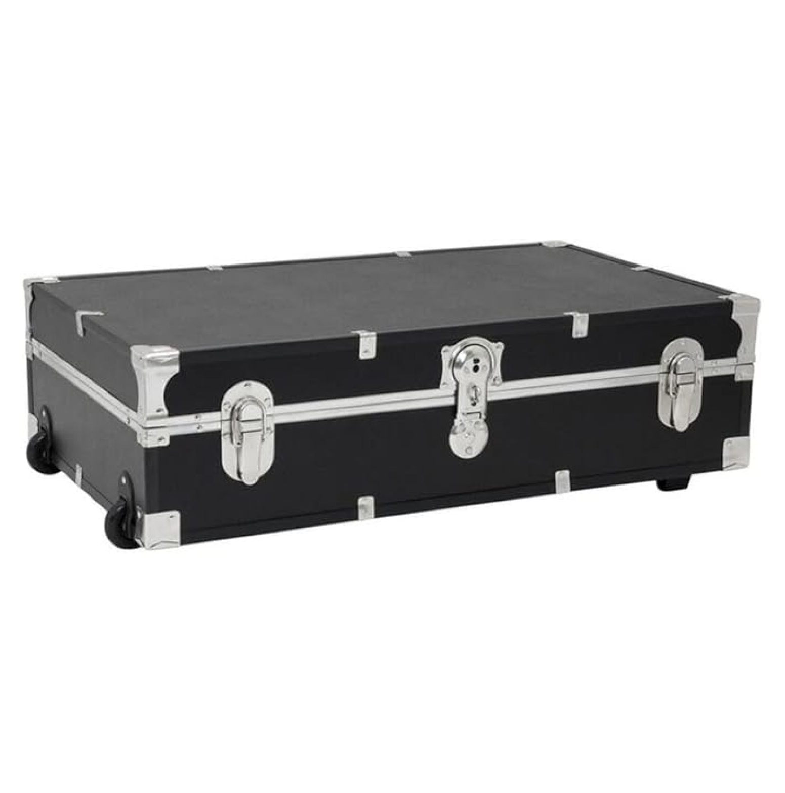 Seaside Style Heavy Duty 31" Under Bed Storage Trunk with Wheels & Lock ...