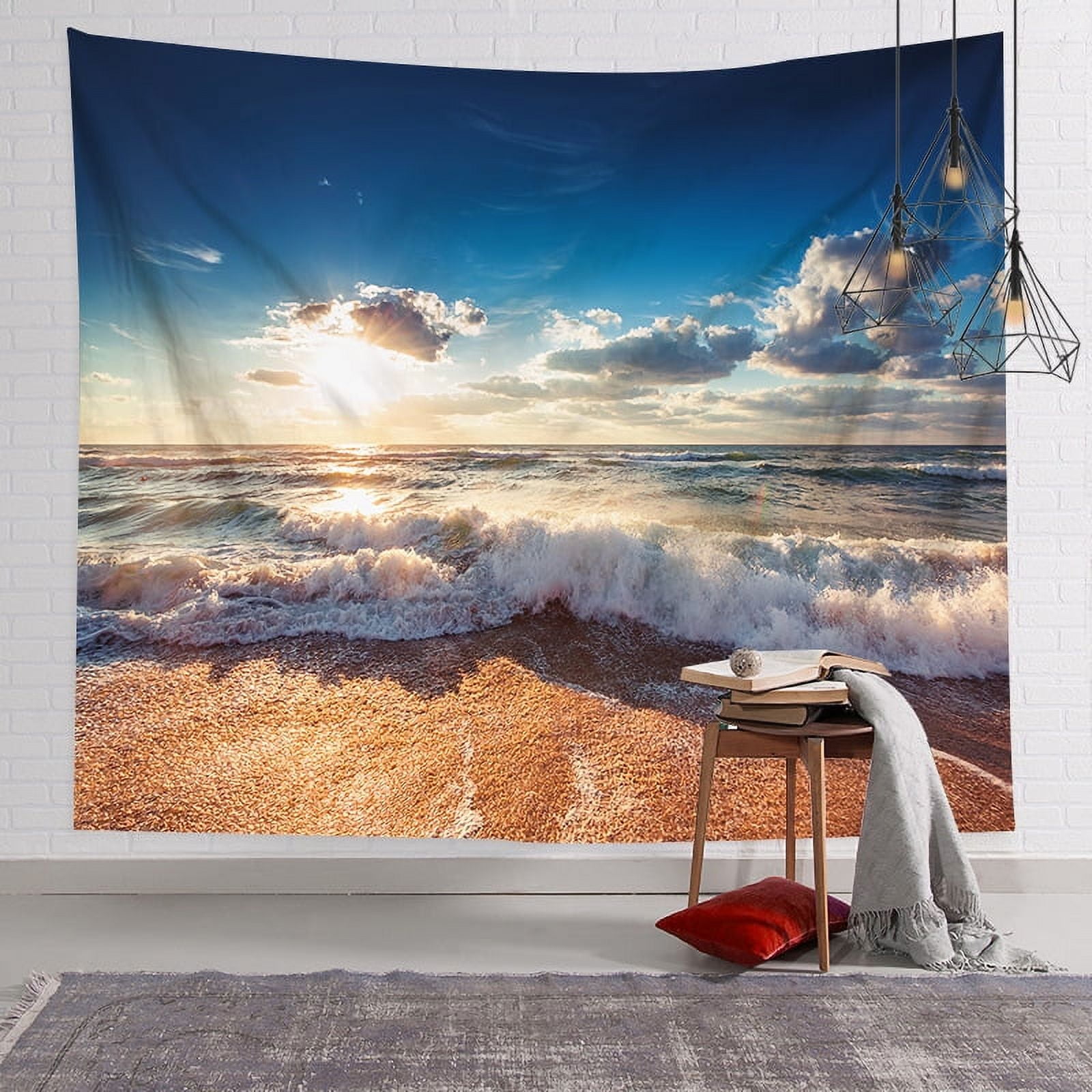 Seaside Sunset Backdrops Seaside Palm Tree Photography Background ...