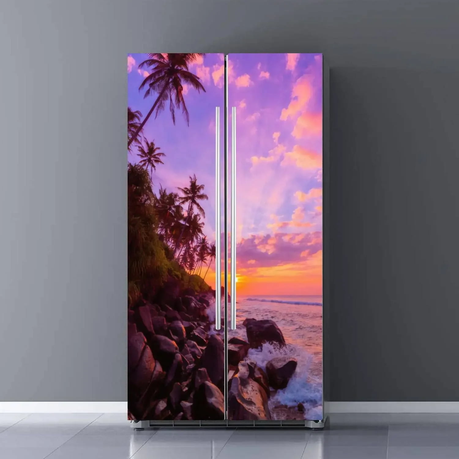 Seaside Sunset Landscape Refrigerator Stickers Tropical Hawaii Beach ...