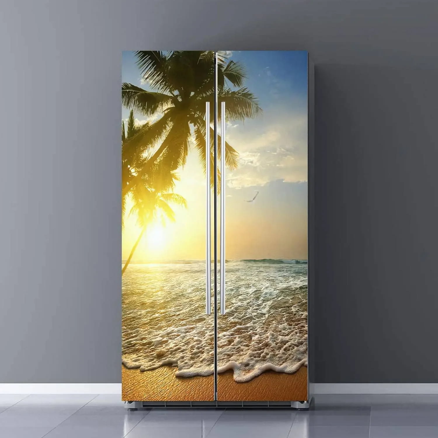 Seaside Sunset Landscape Refrigerator Stickers Tropical Hawaii Beach ...