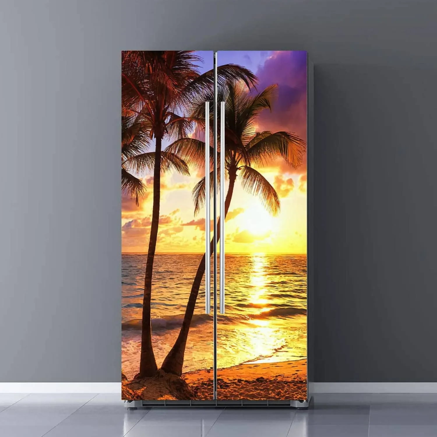 Seaside Sunset Landscape Refrigerator Stickers Tropical Hawaii Beach ...