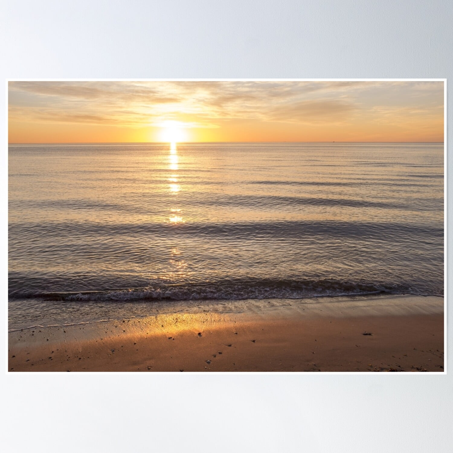Seaside Sunset Solitude Poster Wall Art, Modern Wall Decor, 24x36 ...