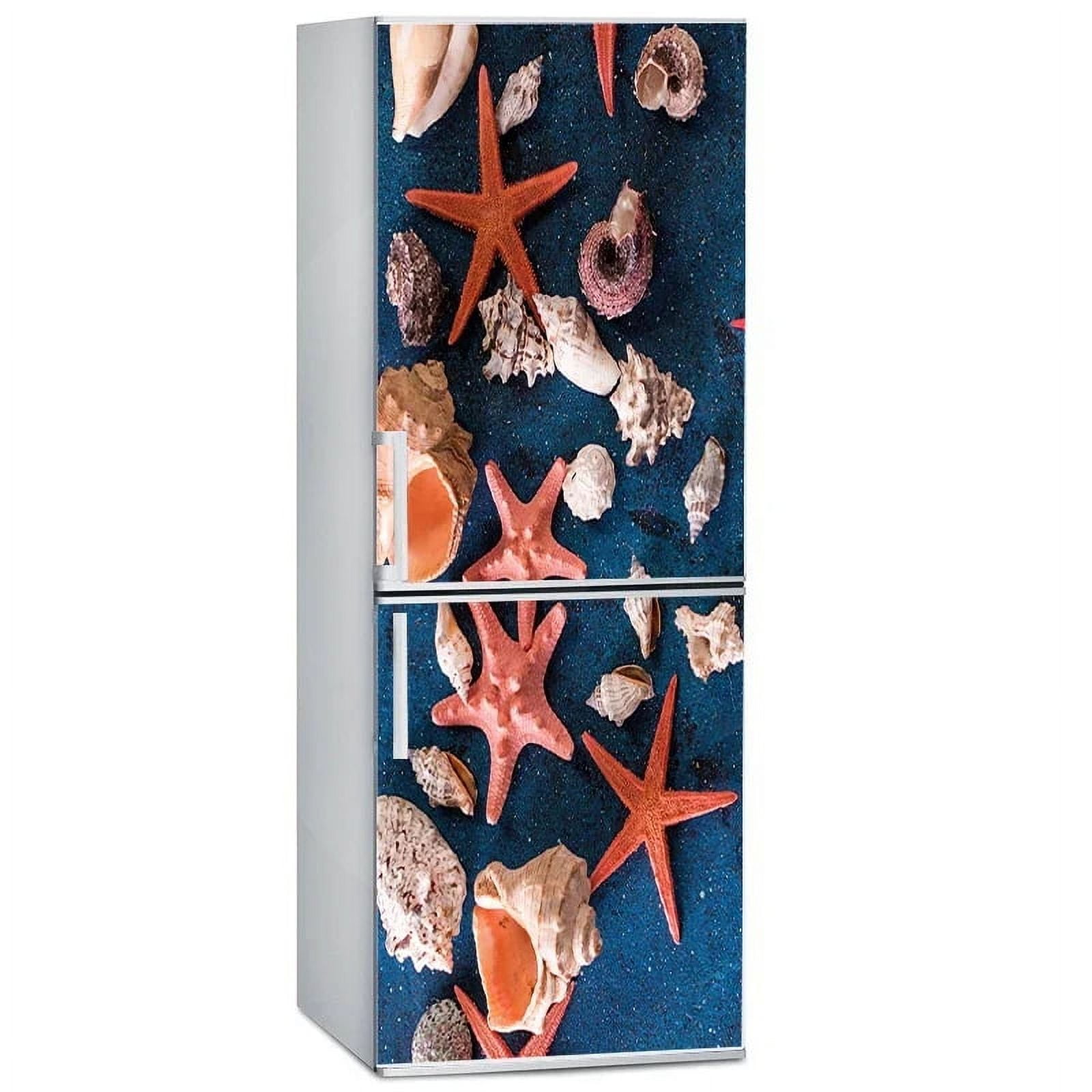 Seaside Sunset Tree Refrigerator Wallpaper 3D Stereoscopic Fridge ...