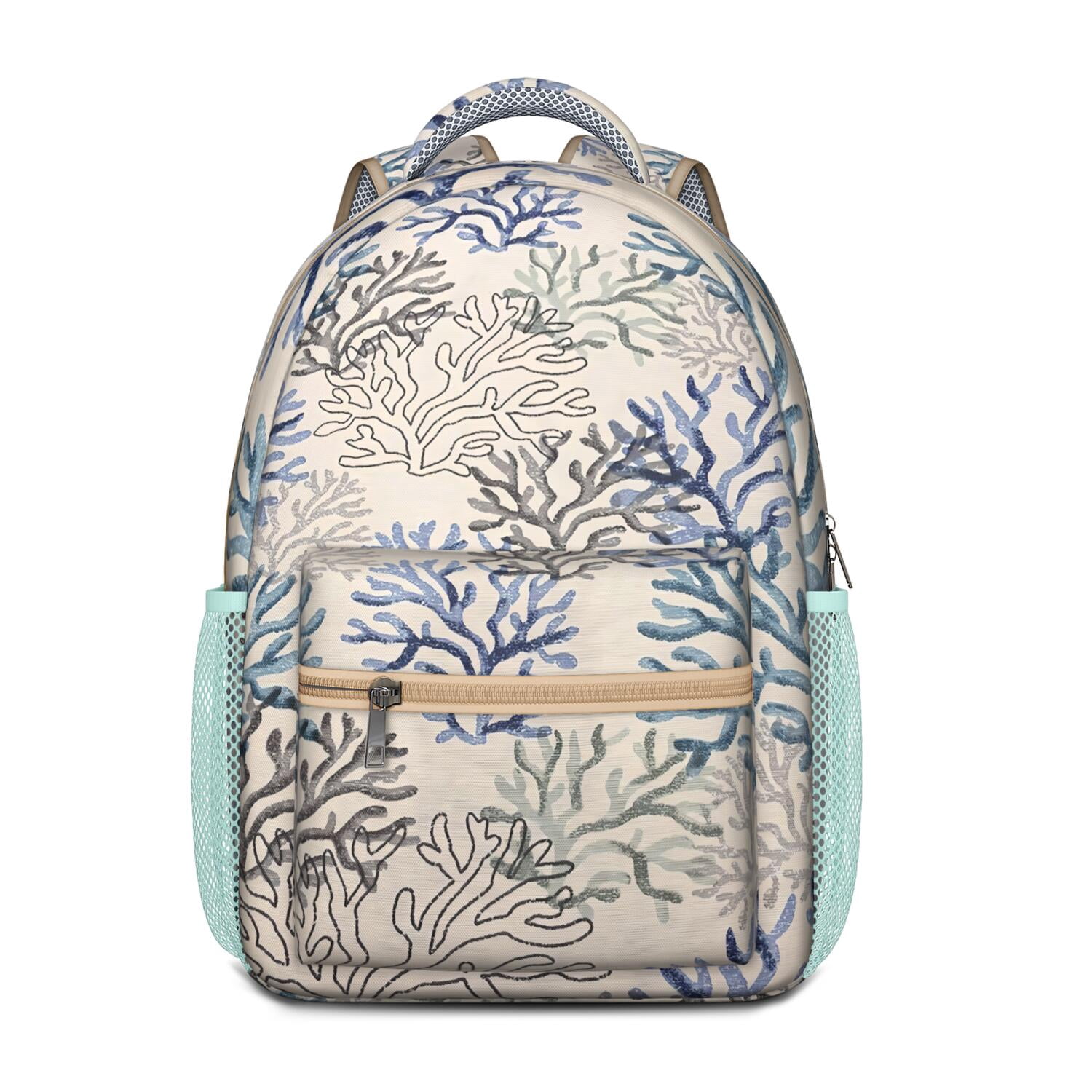 Seaside-Themed Ergonomic Backpack - Durable School Bag with Ocean ...