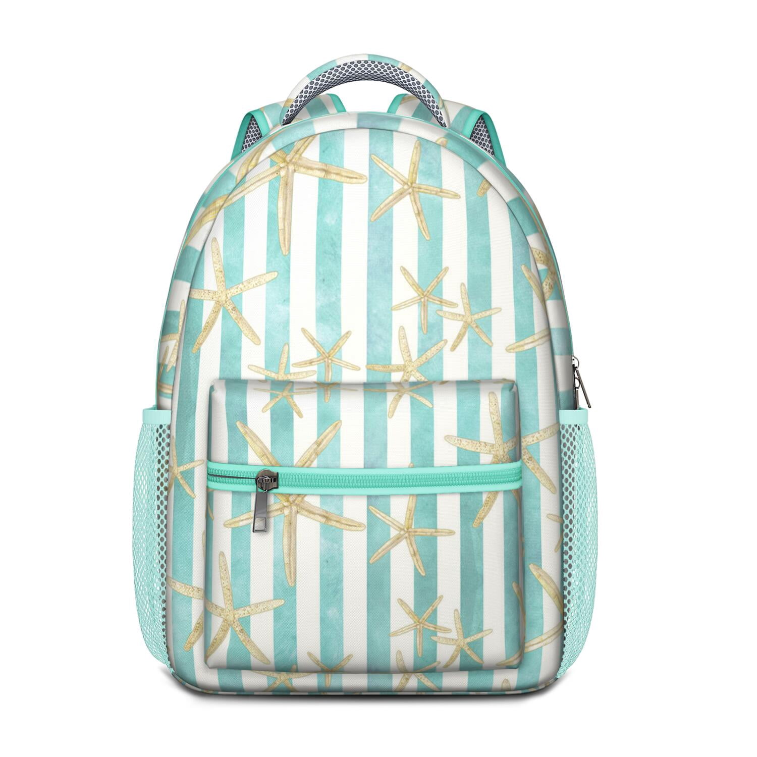 Seaside-Themed Ergonomic Backpack - Durable School Bag with Ocean ...
