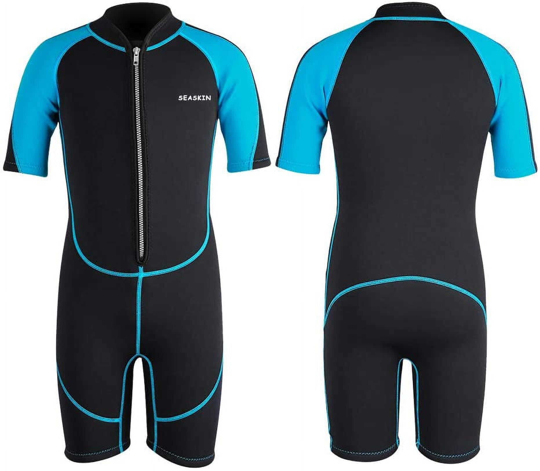Seaskin 2mm Kids Wetsuit Front Zipper Shorty wetsuit for Boys Size 3 ...