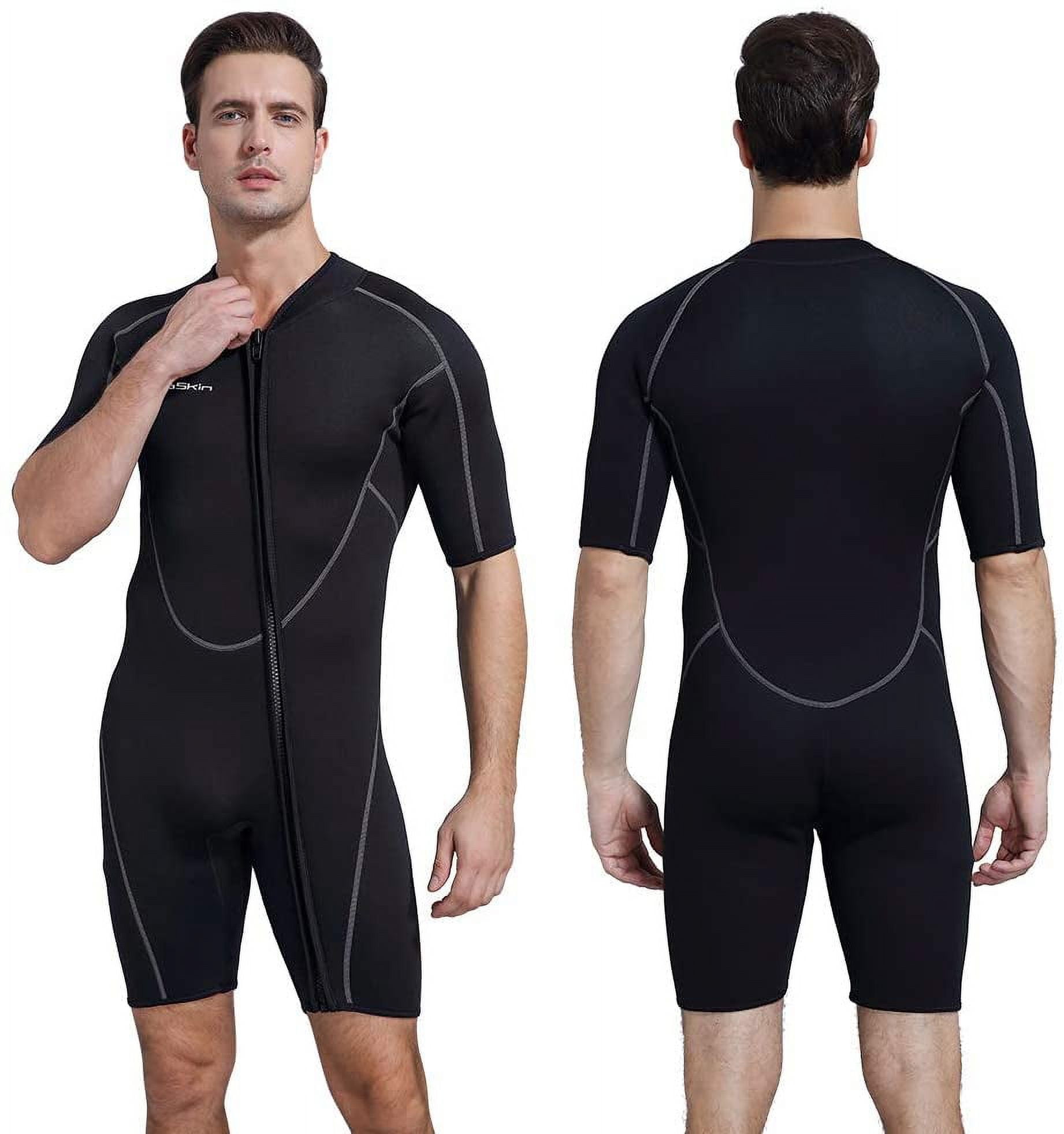 Seaskin 3mm Shorty Wetsuit Front Zip for Mens and Womens - Walmart.com