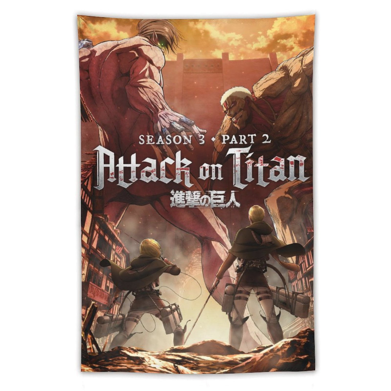 Season 3 Attack On Titan Tapestry Luxury Wall Hanging Tapestries Decor ...