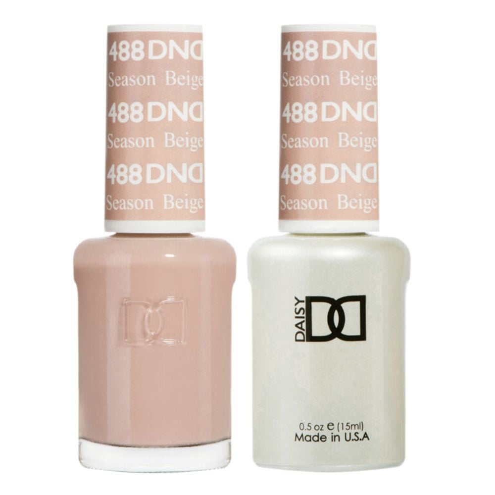 Daisy DND Gel Nail Polish Set, Season Beige #488, Matching Polish, Long ...