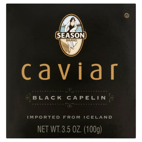 Season Brand Black Capelin Caviart, Black Seaweed Pearls, 3.5 Ounces Glass Jar - Walmart.com