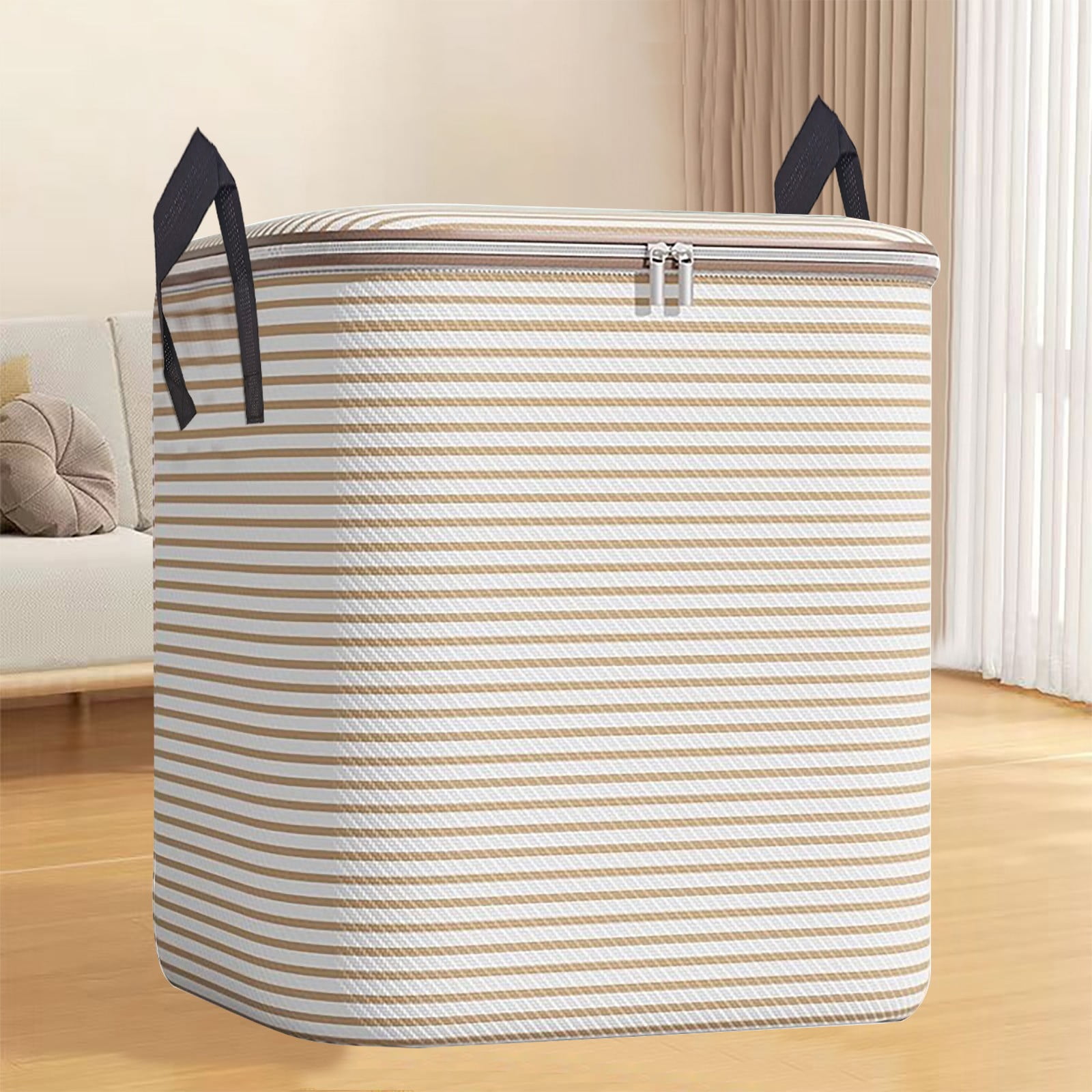 Season Clearance Cyence 110L Beige Stripes, Houndstooth Storage Bag ...