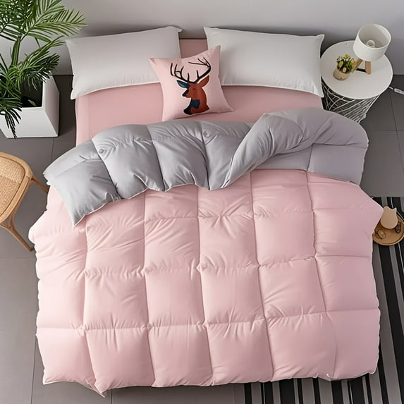 All Season Fluffy Velvet Comforter Set - Hypoallergenic Quilted Duvet ...