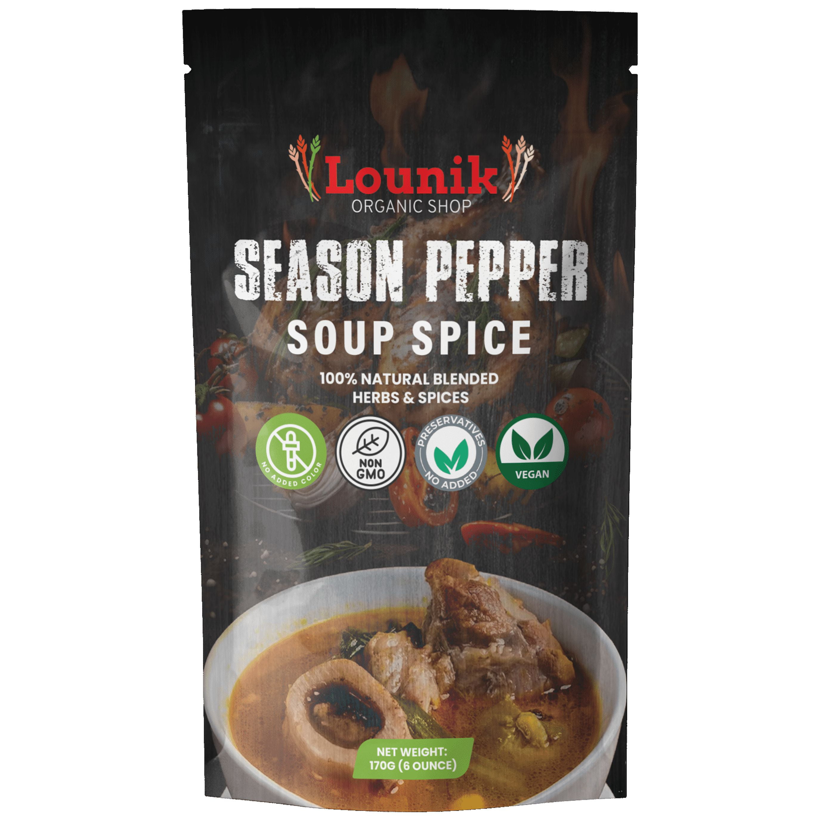 Season Pepper Soup Spice 100% Natural Blended Herbs & Spices Vegan/Non ...
