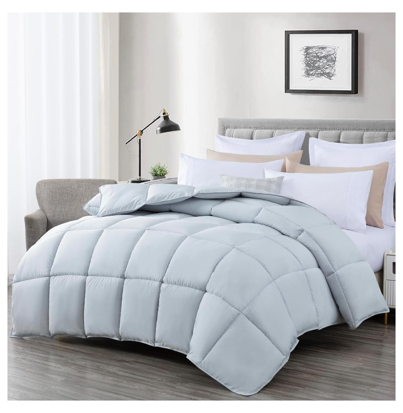 All Season Queen Size Down Alternative Comforter - Plush Microfiber ...