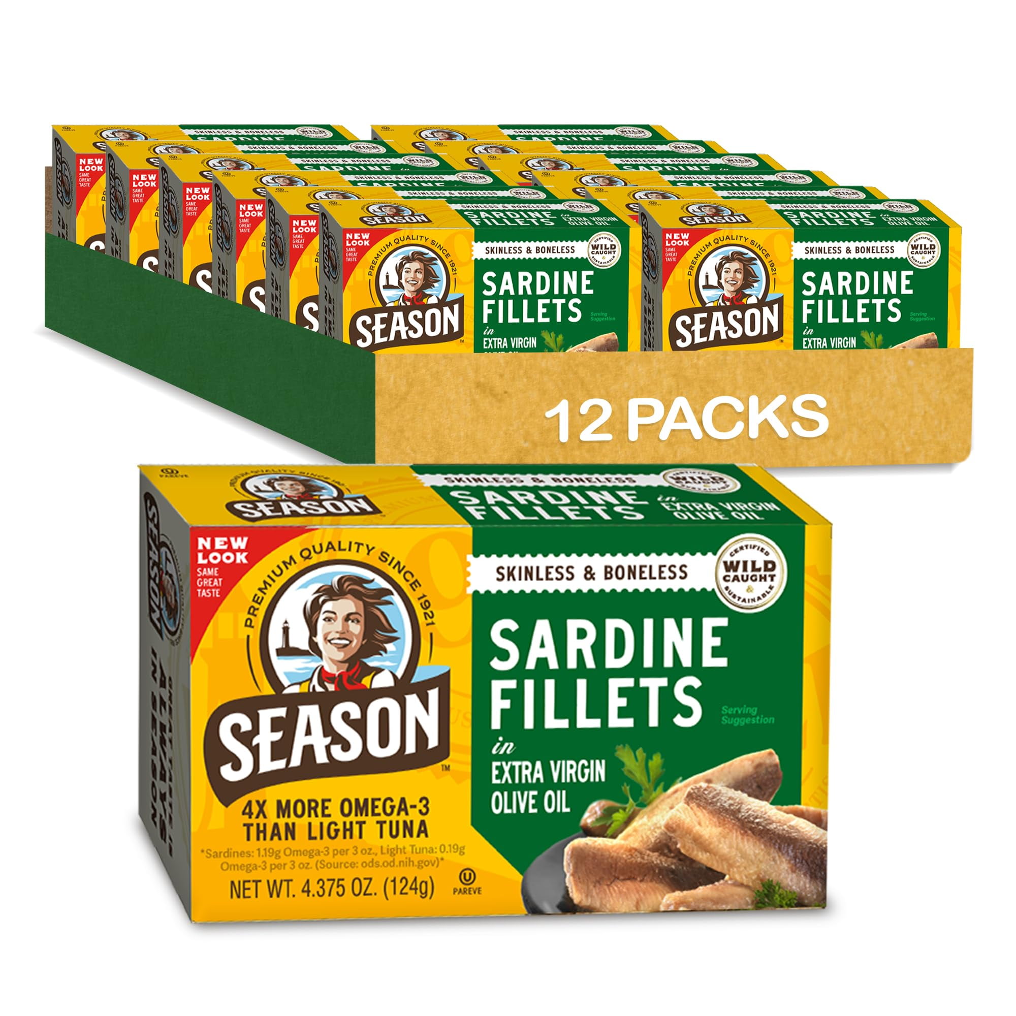 Season Sardines in Extra Virgin Olive NSD3 Oil - Skinless & Wild Caught ...