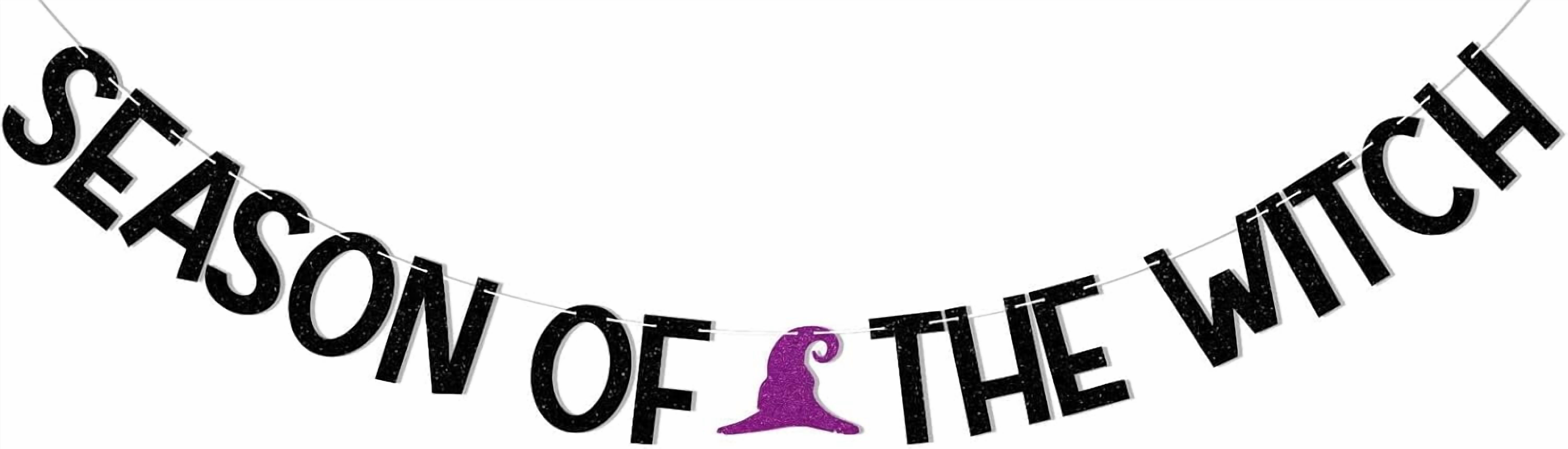 Season of the Witch Banner - Birthday Witch Decorations, Halloween ...