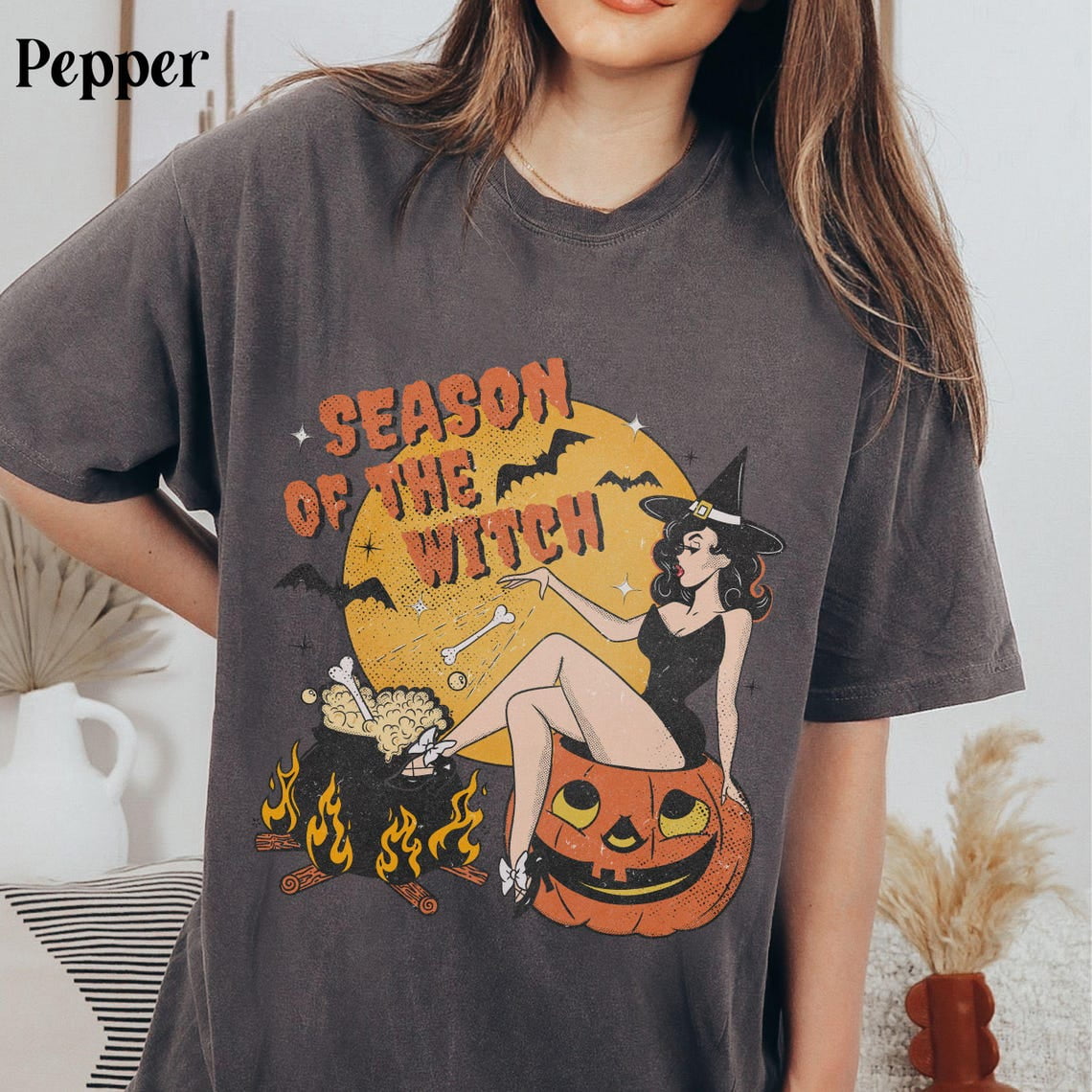Season of the Witch Shirt Funny Vintage Halloween Tshirt Cute Retro ...