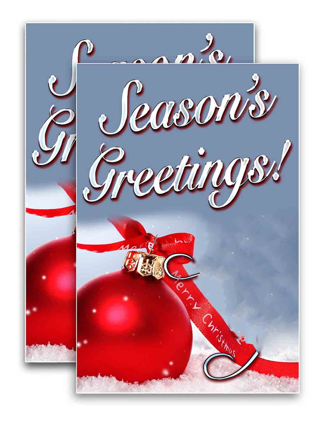 Season's Greetings (24" X 36") Vinyl Decal Only (Pack of 2) |Sign ...