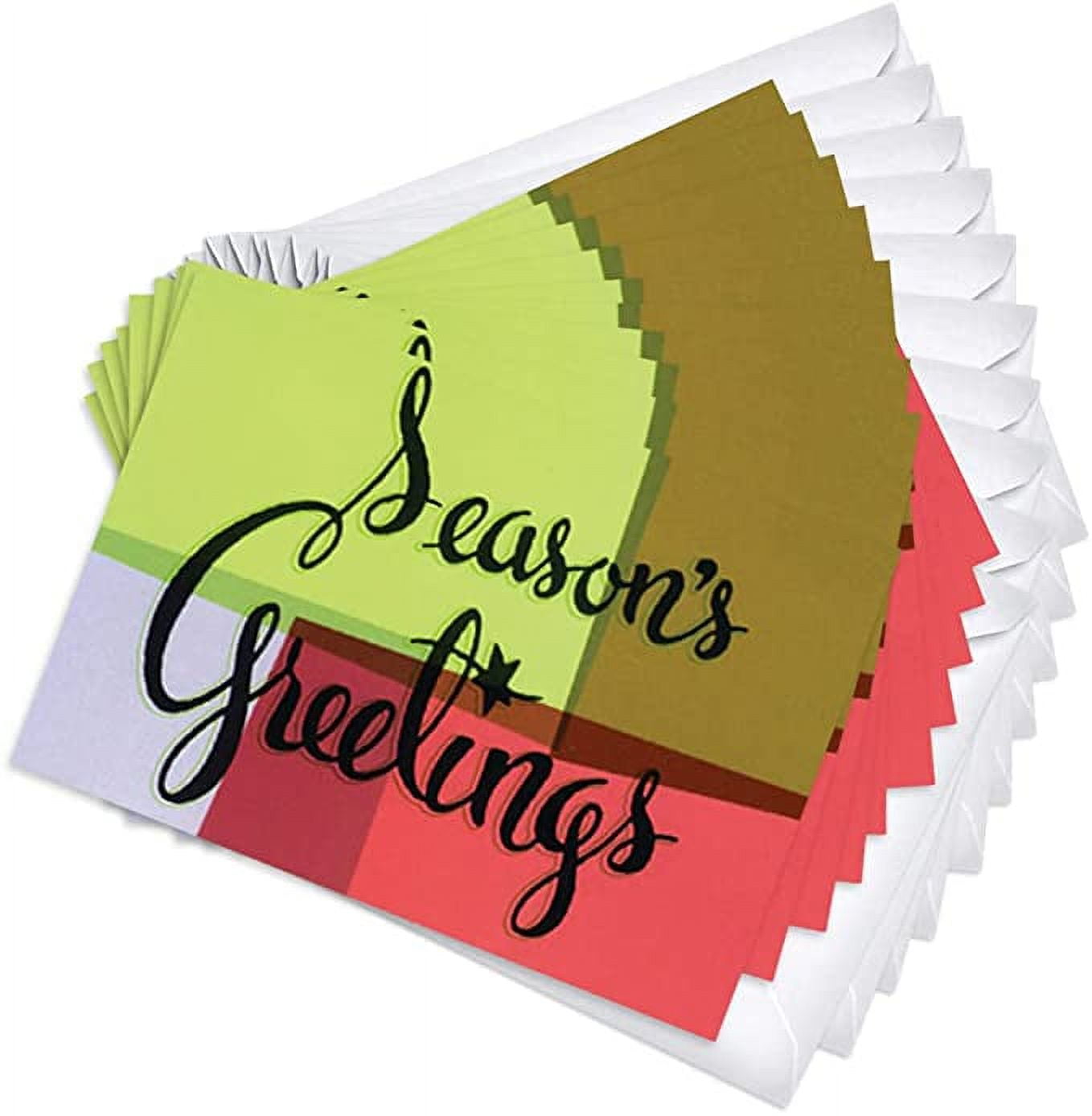 Season's Greetings Holiday Cards, Nostalgic Christmas Cards | 10 Pack ...