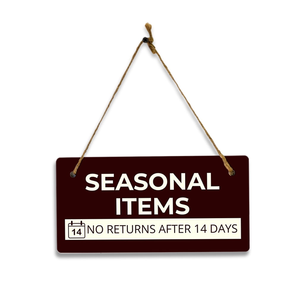 Seasonal Items â€“ No Returns After 14 Days 5x10 Hanging Plus Wall or ...