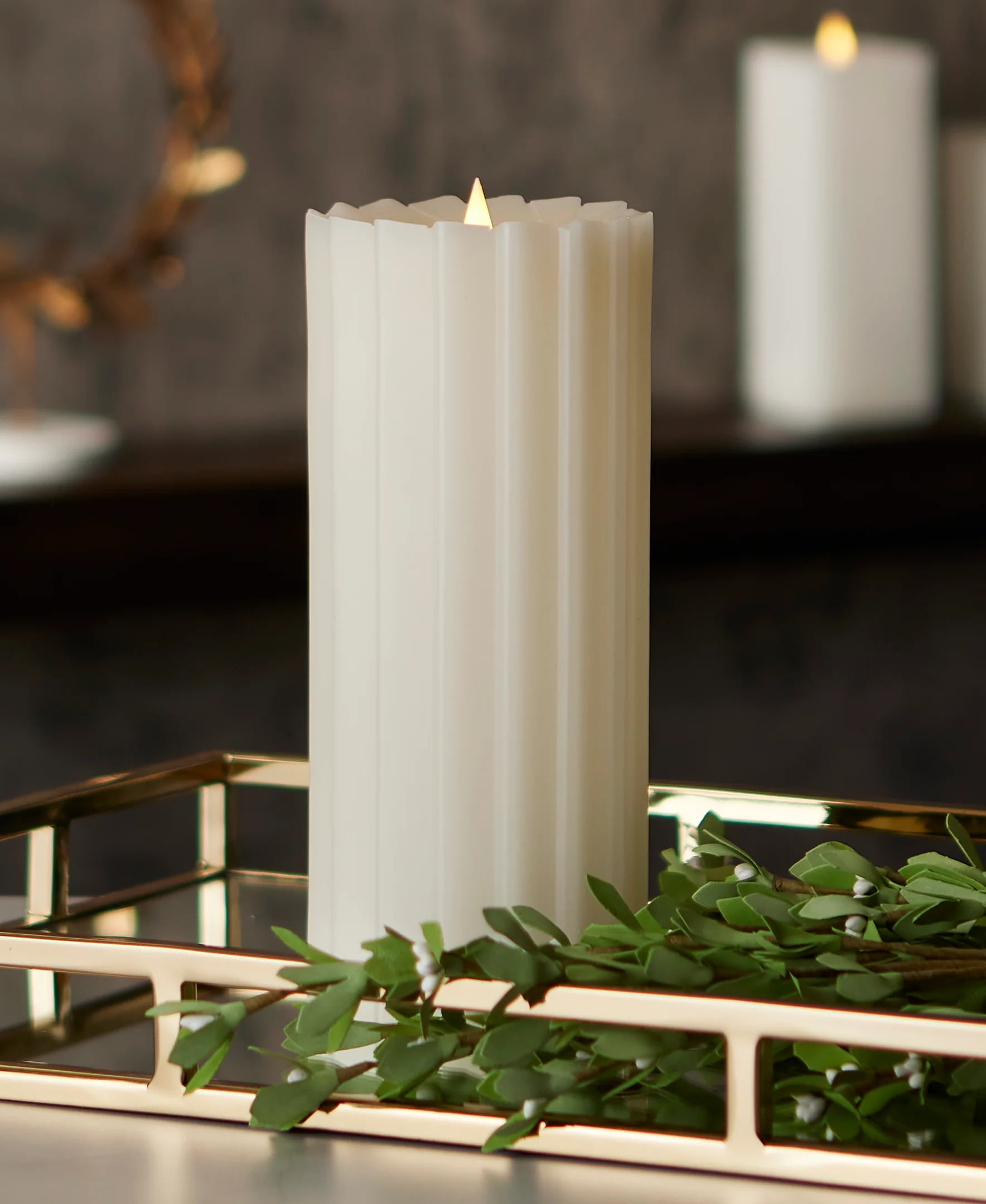 Seasonal LLC 4" x 10" Paraffin Realistic Adjustable Brightness LED ...
